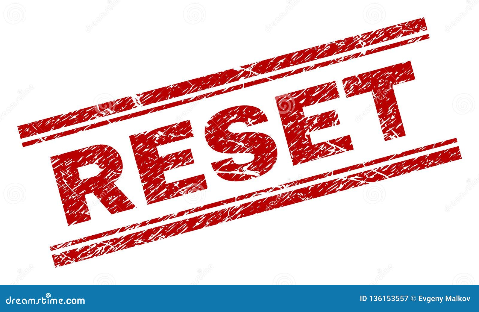 Grunge Textured RESET Stamp Seal Stock Vector - Illustration of overlay ...