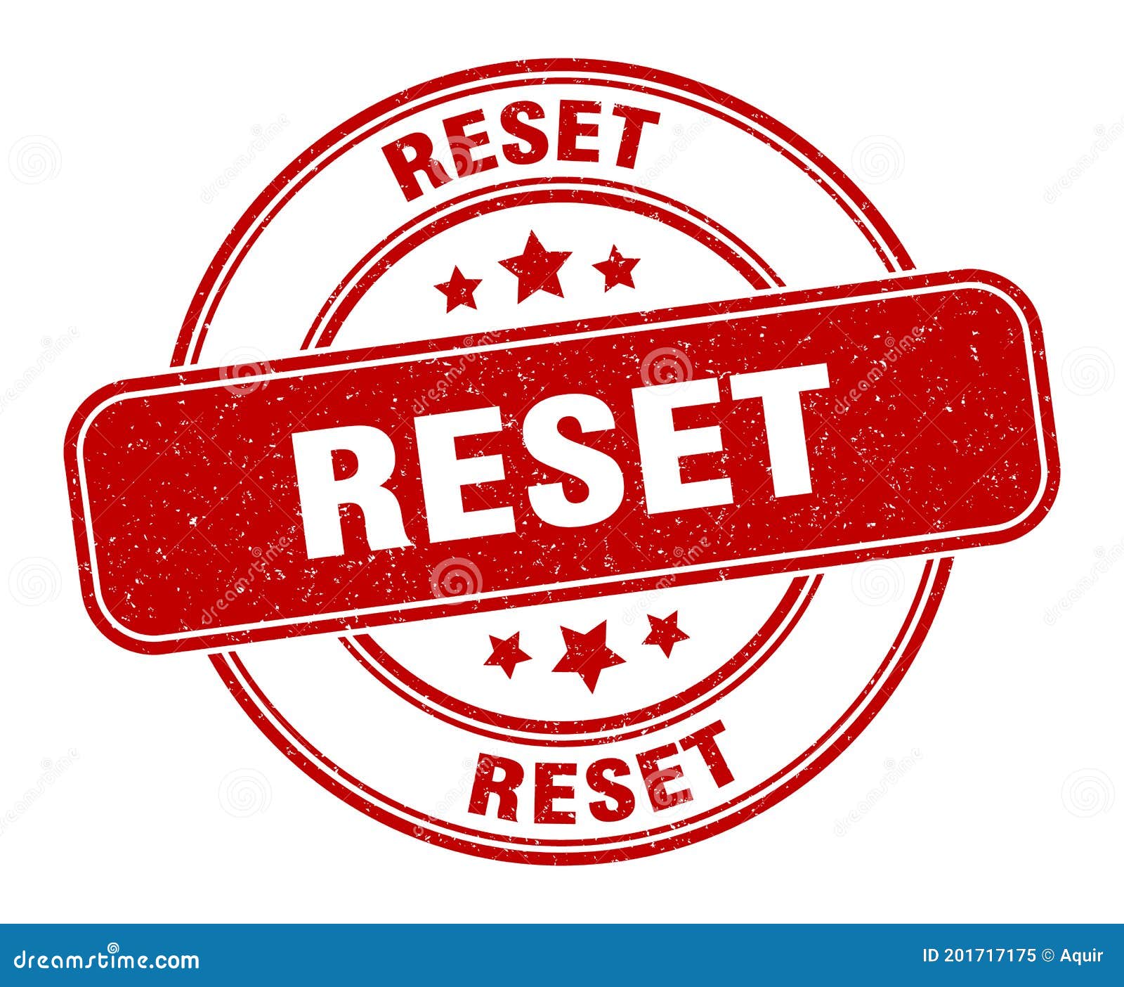 Reset Stamp. Reset Label. Round Grunge Sign Stock Vector - Illustration ...