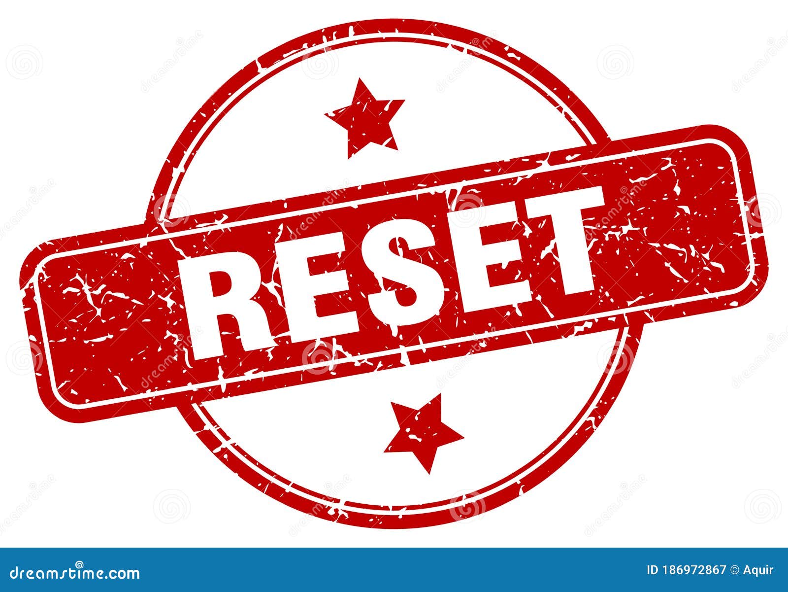 Reset Stamp. Reset Round Vintage Grunge Label Stock Vector ...