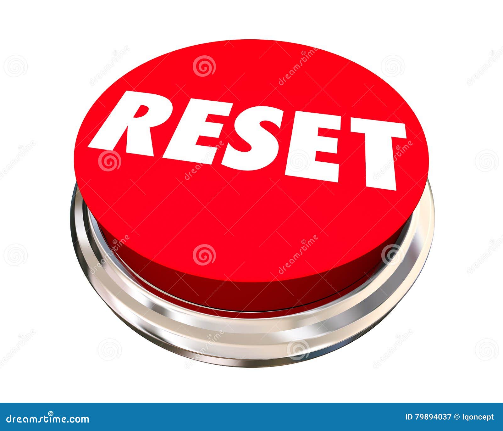 Reset Start Over Fresh Change New Beginning Button Stock Illustration ...