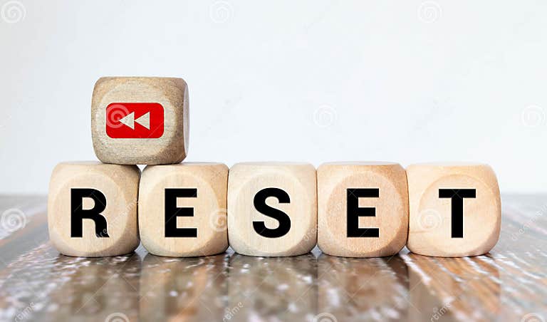 Reset - Word Concept on Building Blocks, Text, Letters Stock Photo ...