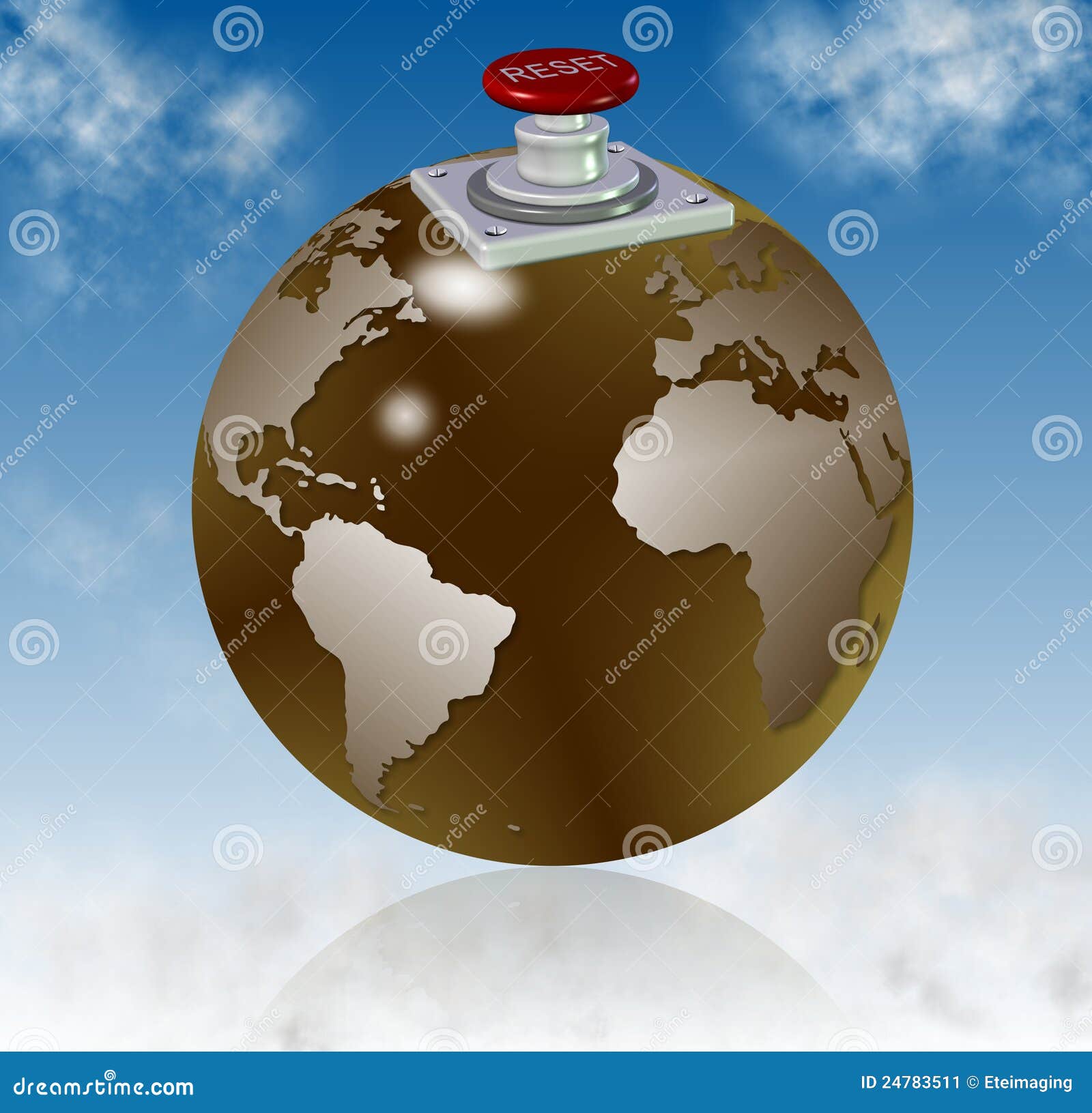 Reset world stock illustration. Illustration of change - 24783511