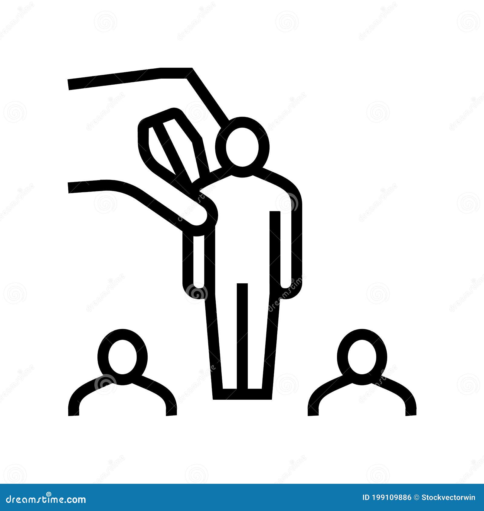 Reshuffle of Workers Line Icon Vector Illustration Stock Vector ...