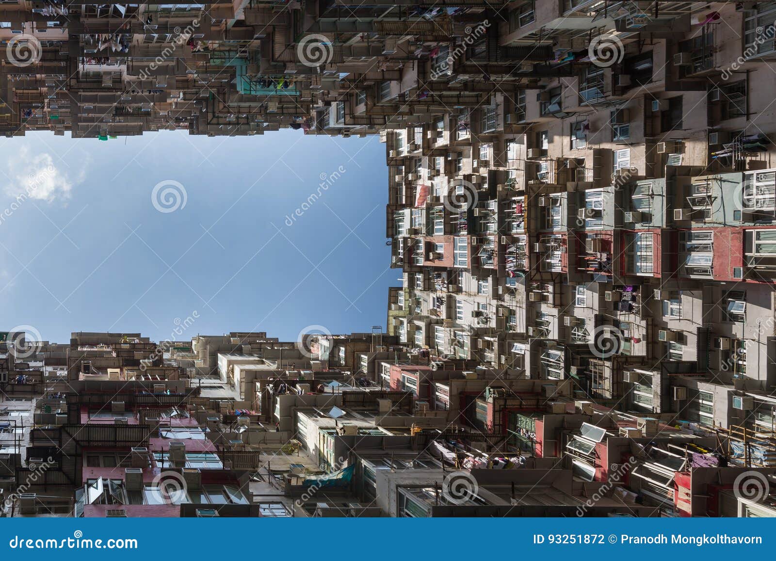Residence Apartment Area Bottom View Stock Photo - Image of city, hong ...