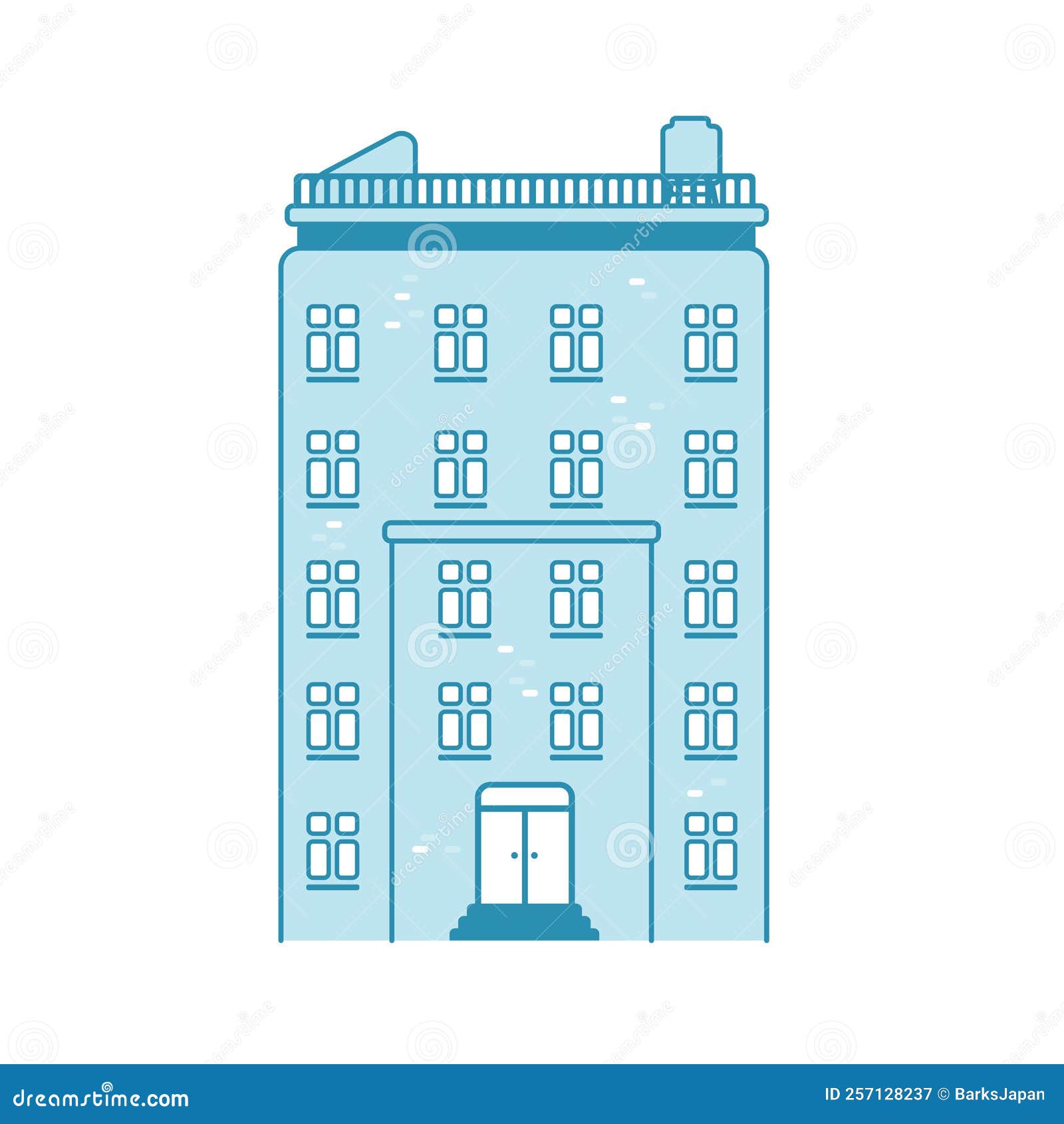 Residence Building Vector Illustration Front View Stock Vector ...