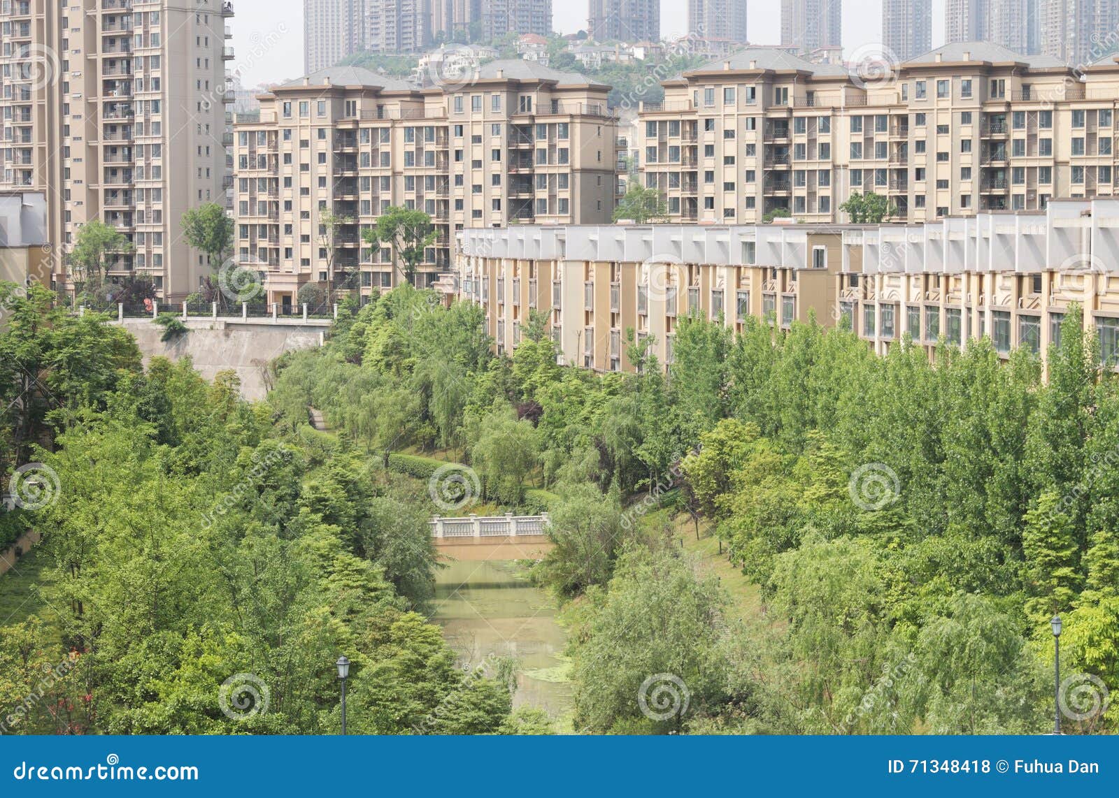 Residence community stock photo. Image of house, river - 71348418