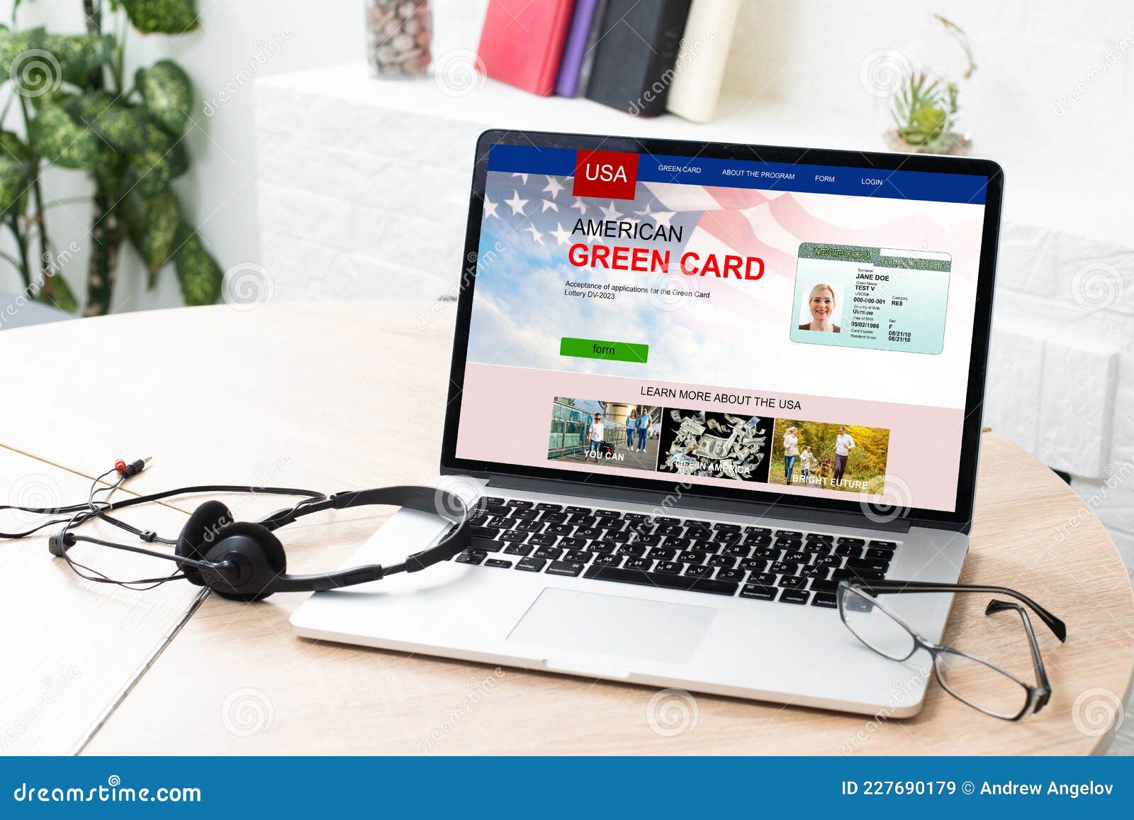 Resident Card Identification Data Information Immigration Concept Stock ...