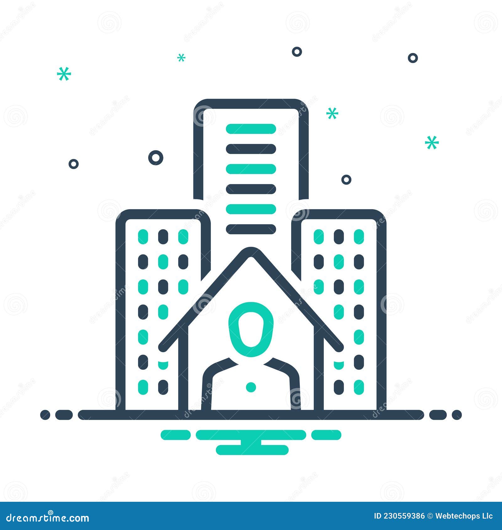 Mix Icon for Resident, Inhabitant and Denizen Stock Vector ...