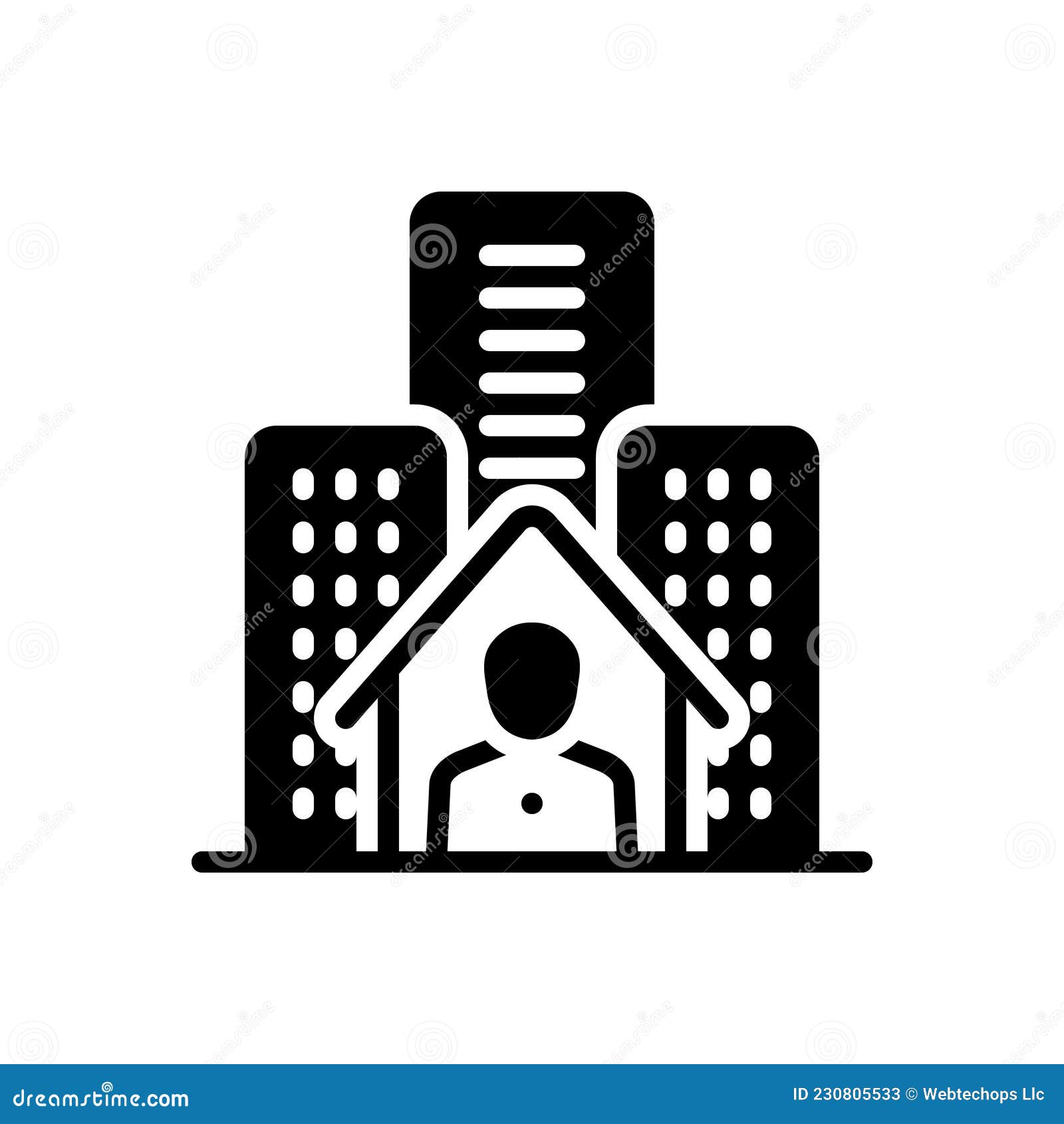 Black Solid Icon for Resident, Denizen and Hometown Stock Vector ...