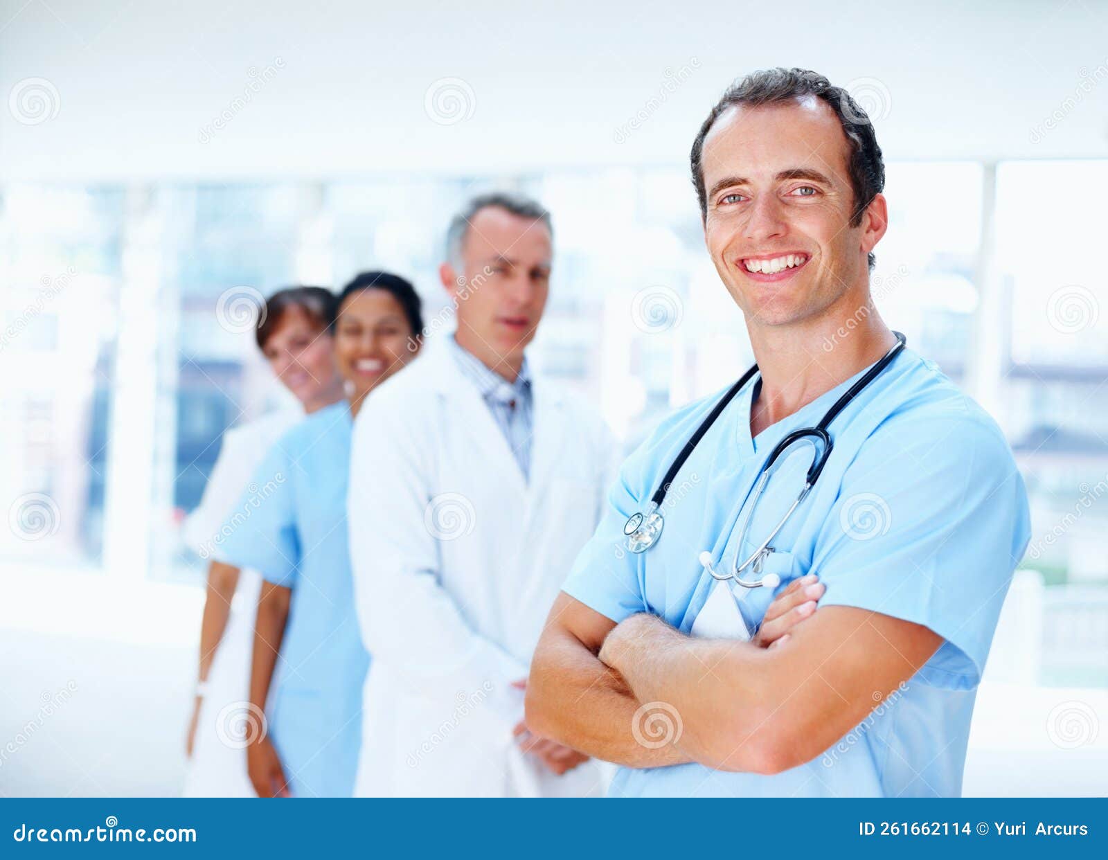 Resident Taking Lead on Case. Confident Resident with Medical Team in ...