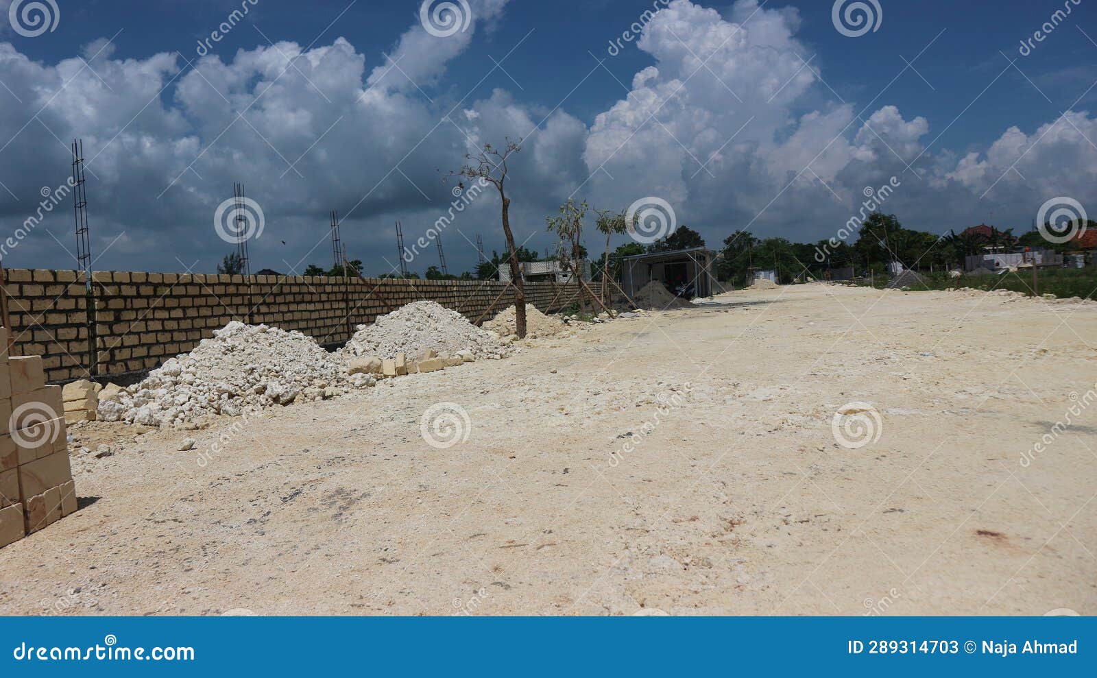 Residential Access Road Under Construction Stock Image - Image of road ...
