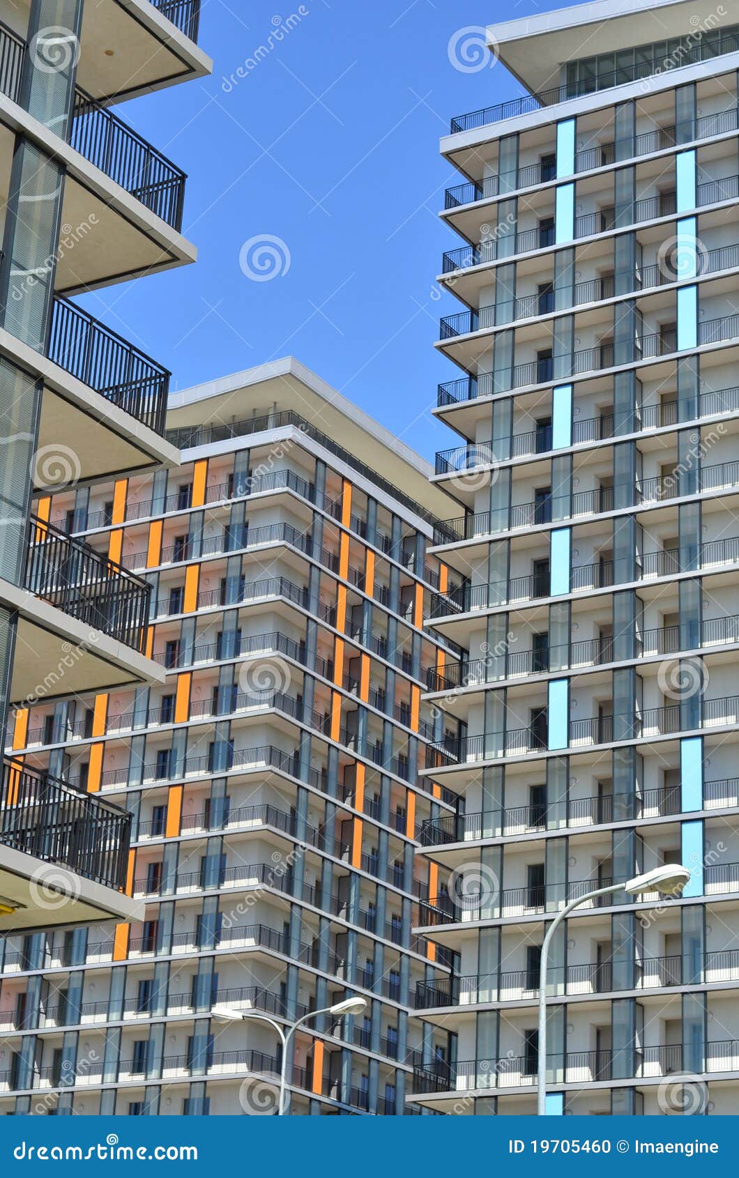 Residential Apartment Buildings Stock Photo - Image of balcony ...