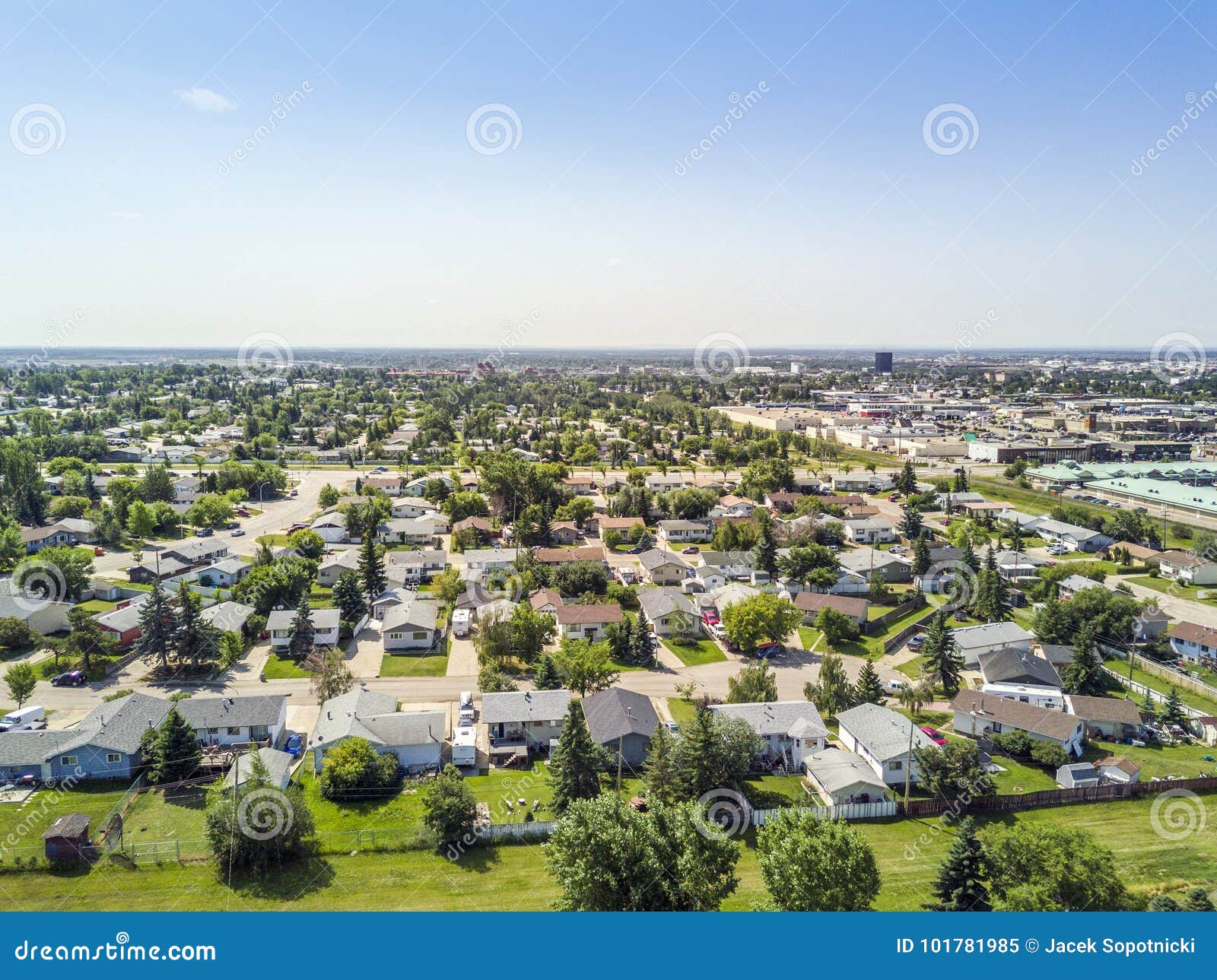 Residential Area of Grande Prairie, Alberta, Canada Stock Image - Image ...