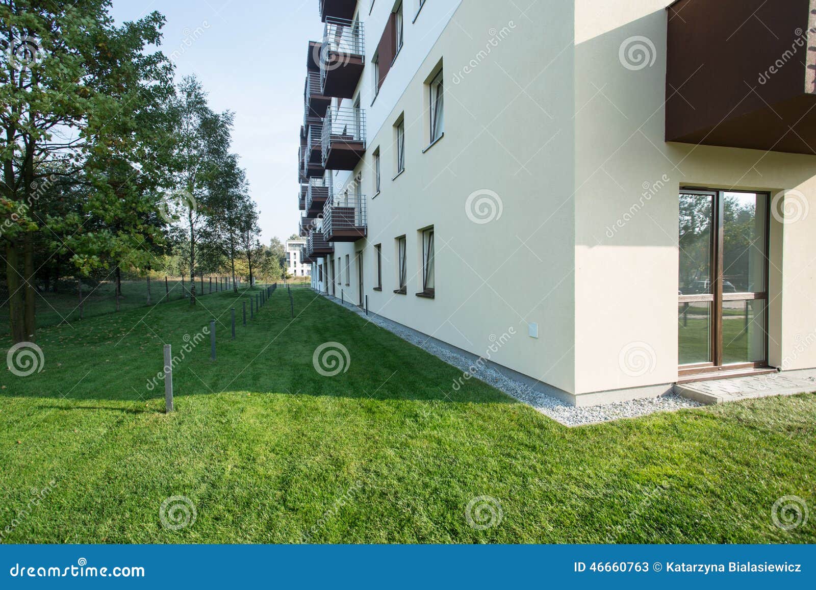 Residential Block in the Suburbs Stock Image - Image of house, condo ...