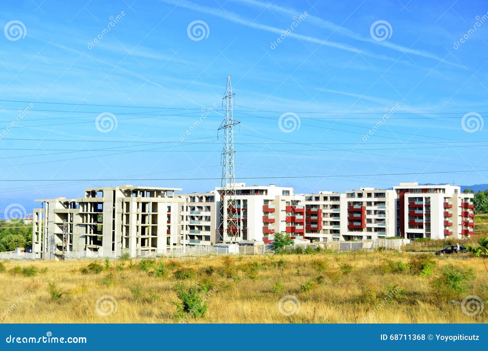 Residential blocks stock photo. Image of high, cityscape - 68711368