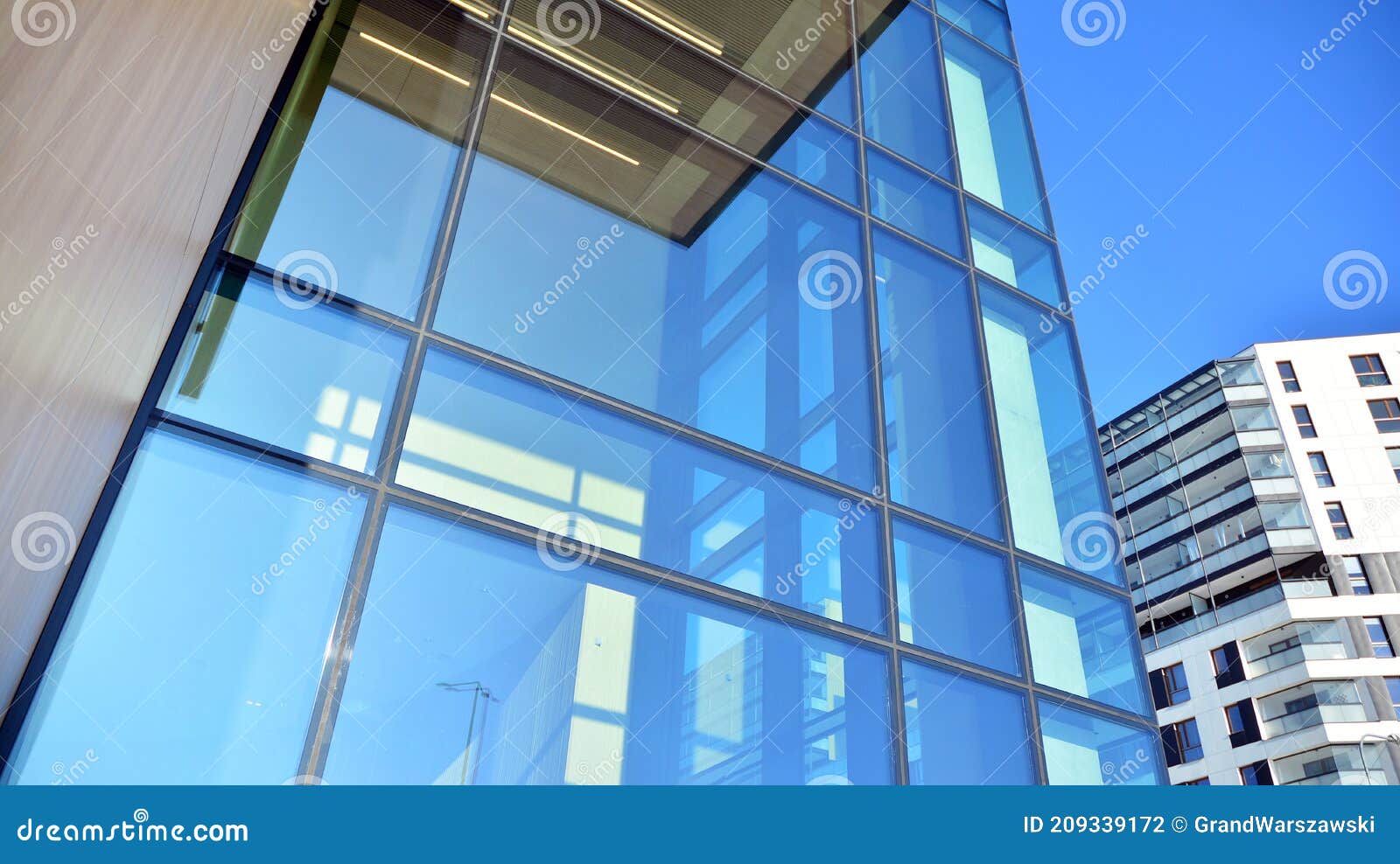 A Residential Building and an Adjacent Office Building. Stock Photo ...
