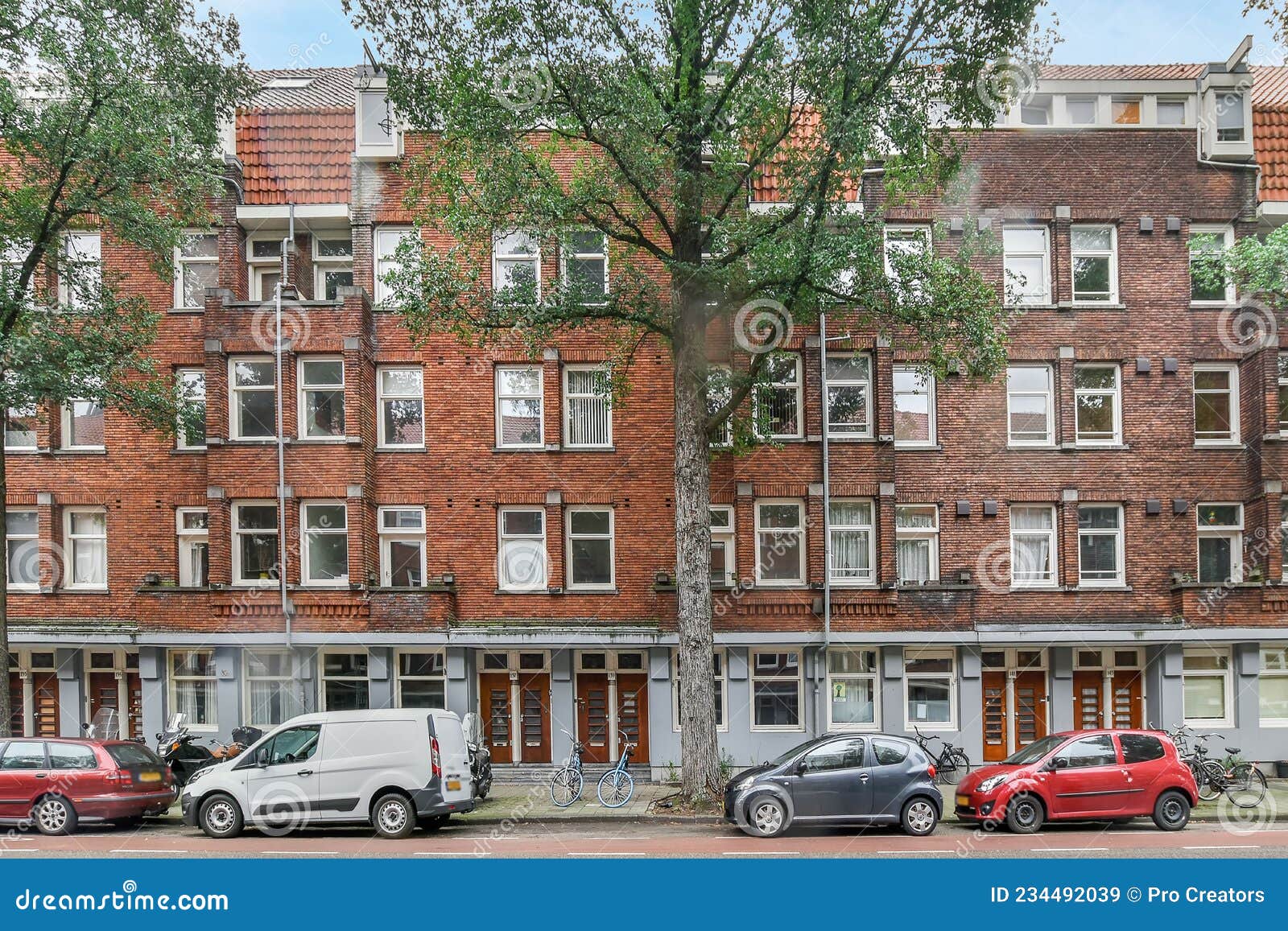 Residential Building Facade Stock Image - Image of city, neighborhood ...