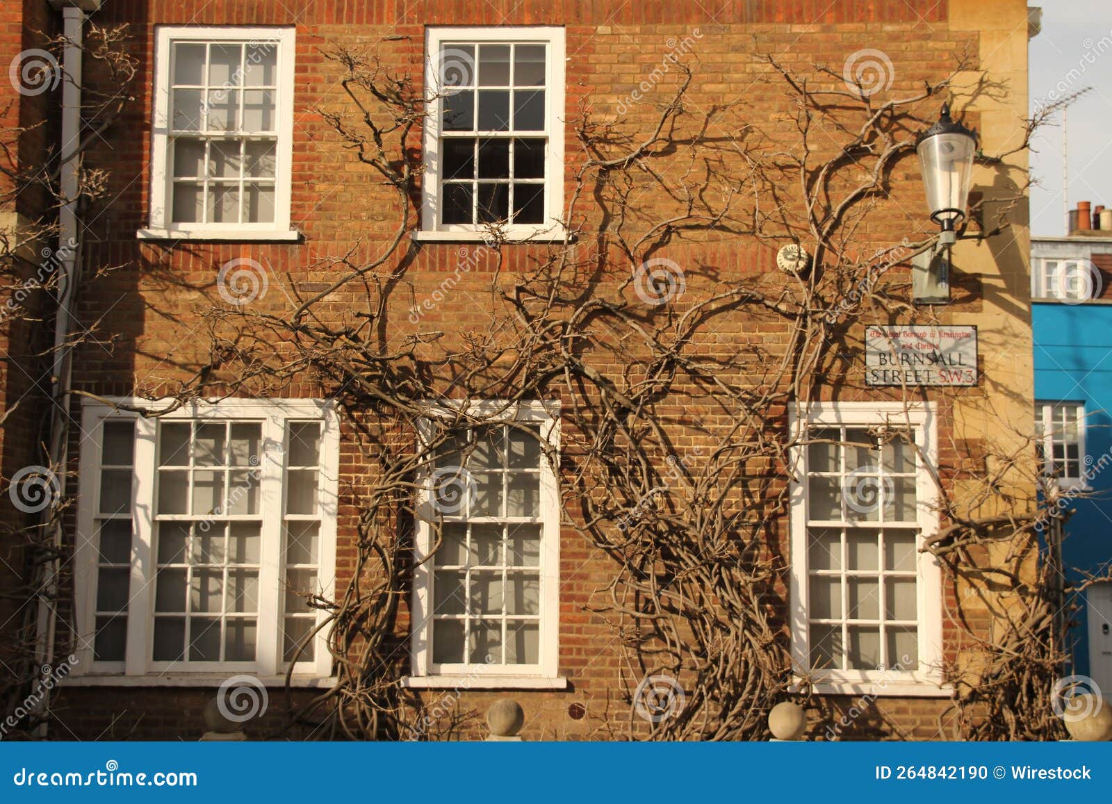 Residential Building Facade with Windows in London Stock Photo - Image ...