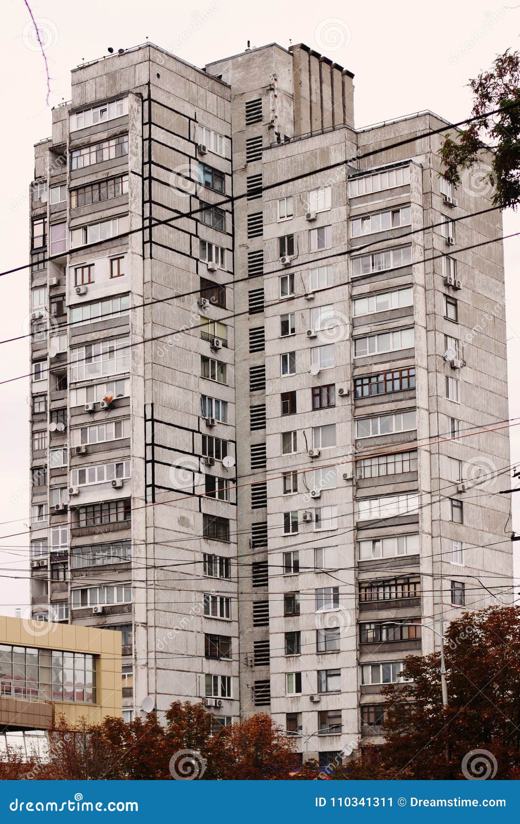 Residential Building 20 Floors Stock Image - Image of home, residential ...