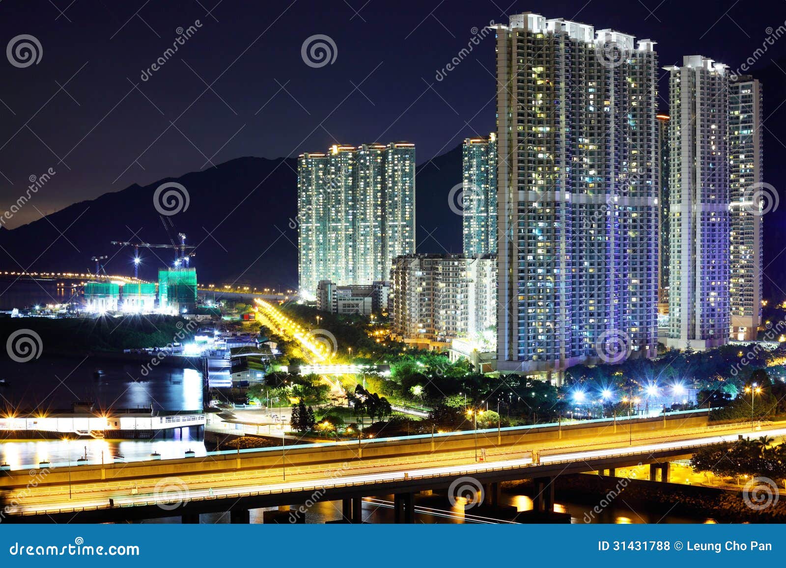 Residential Building and Highway Stock Photo - Image of expressway ...