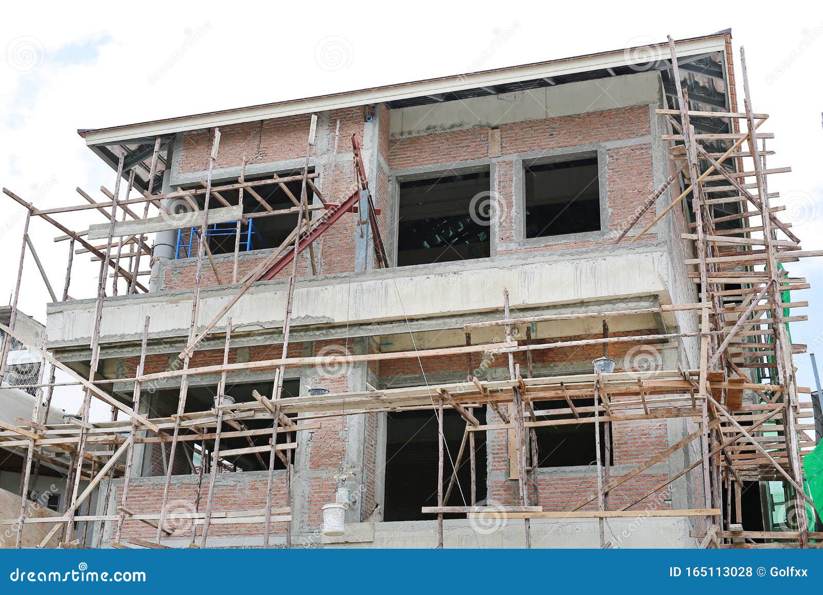 A Residential Building in Progress Under Construction Stock Photo ...