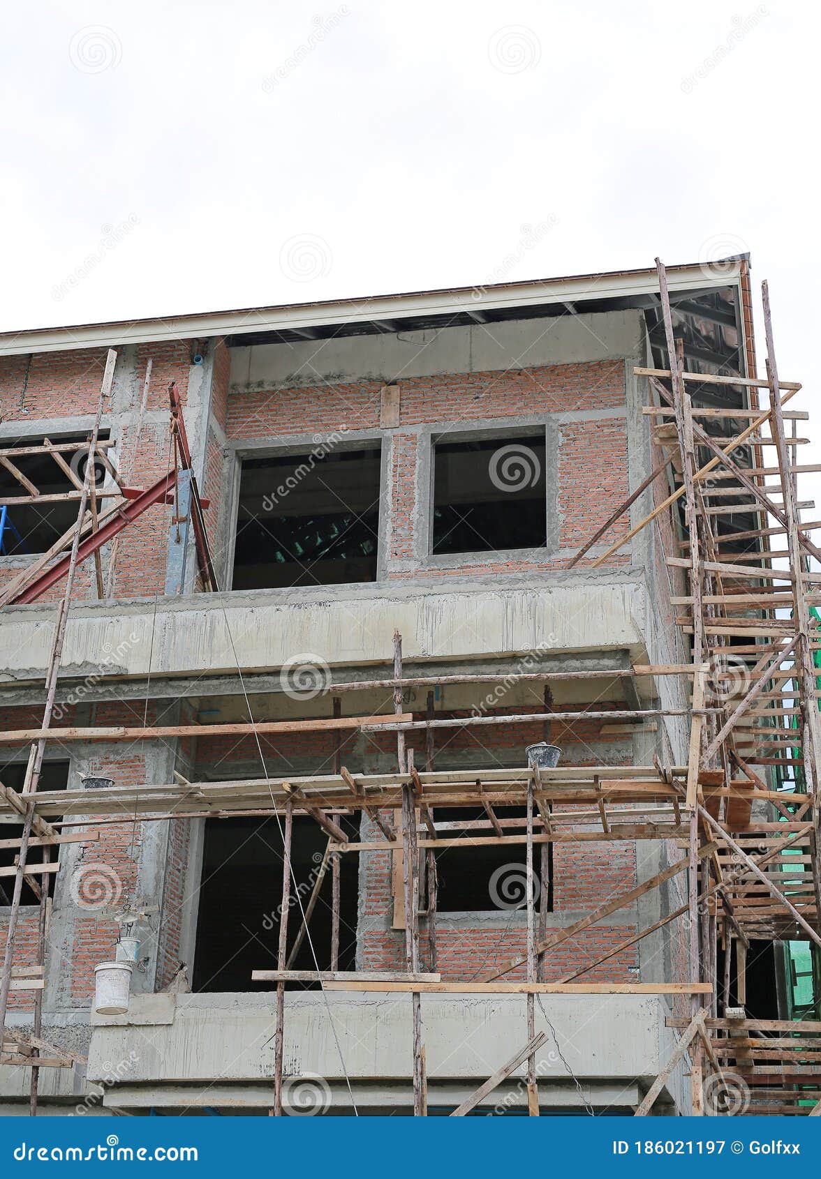 A Residential Building in Progress Under Construction Stock Image ...