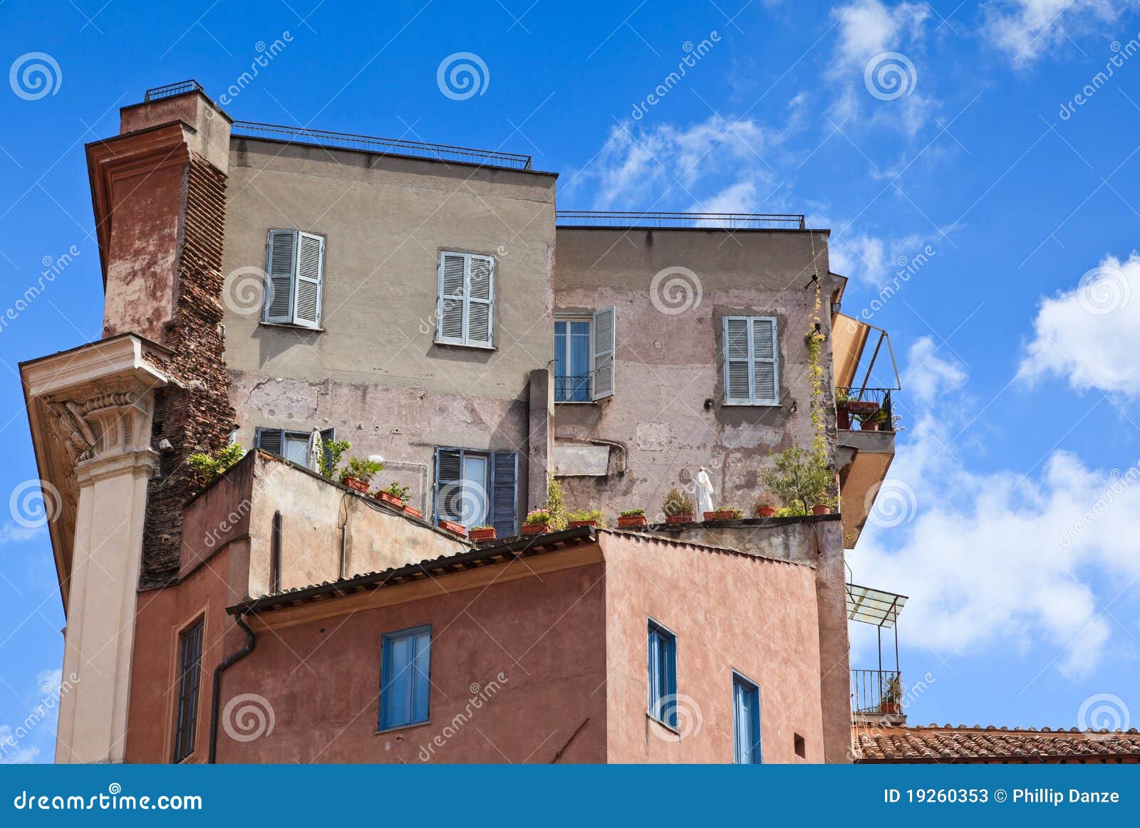Residential Building in Rome, Italy. Stock Image - Image of residential ...