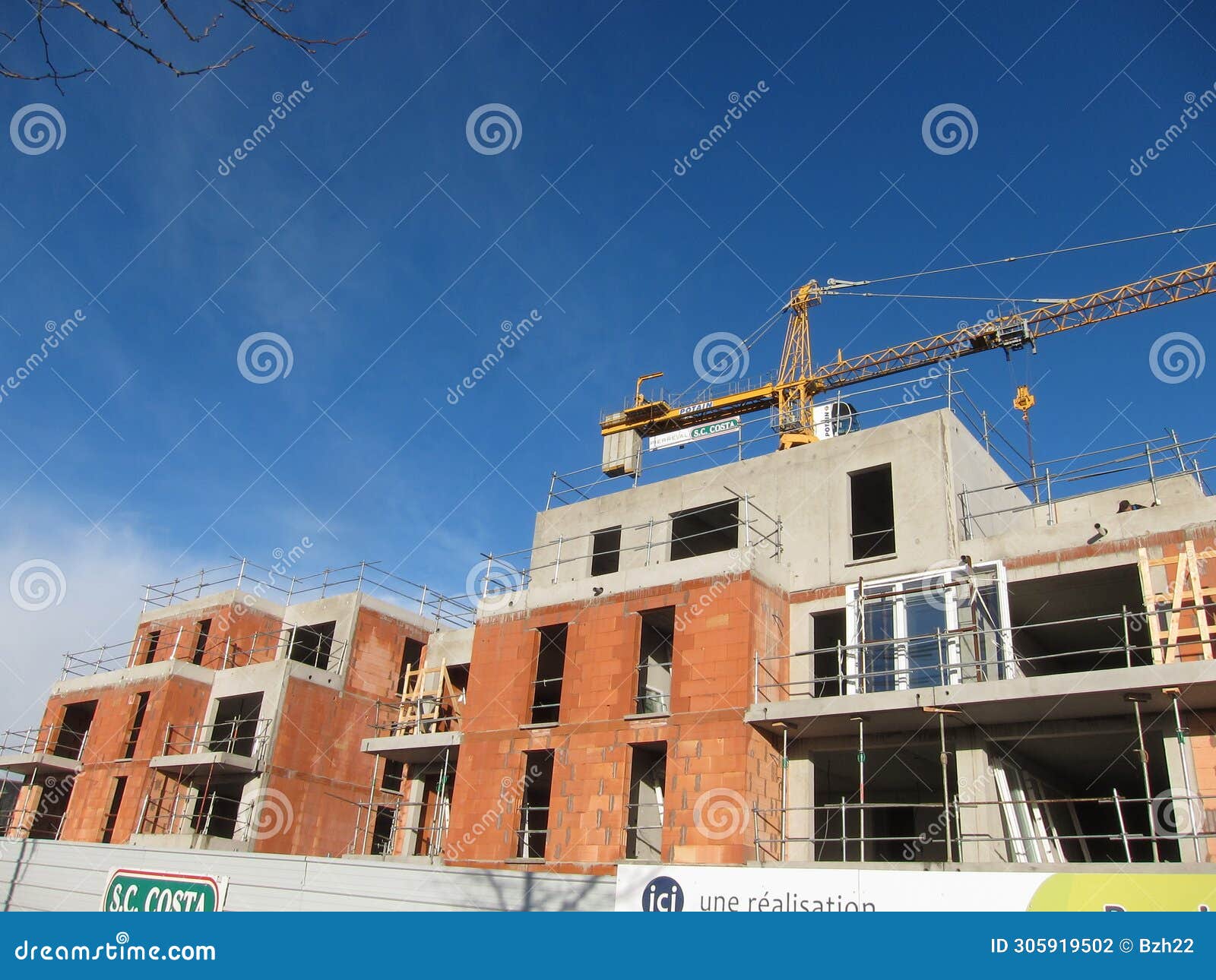 Residential Building Under Construction in PlÃ©rin Editorial ...