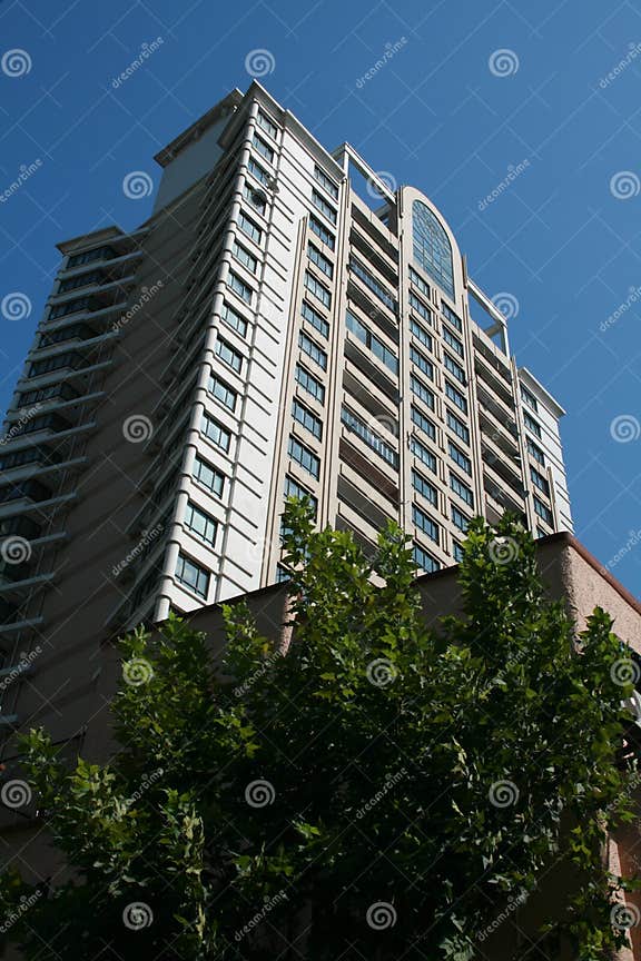 Residential buildings stock photo. Image of blue, garden - 15033984