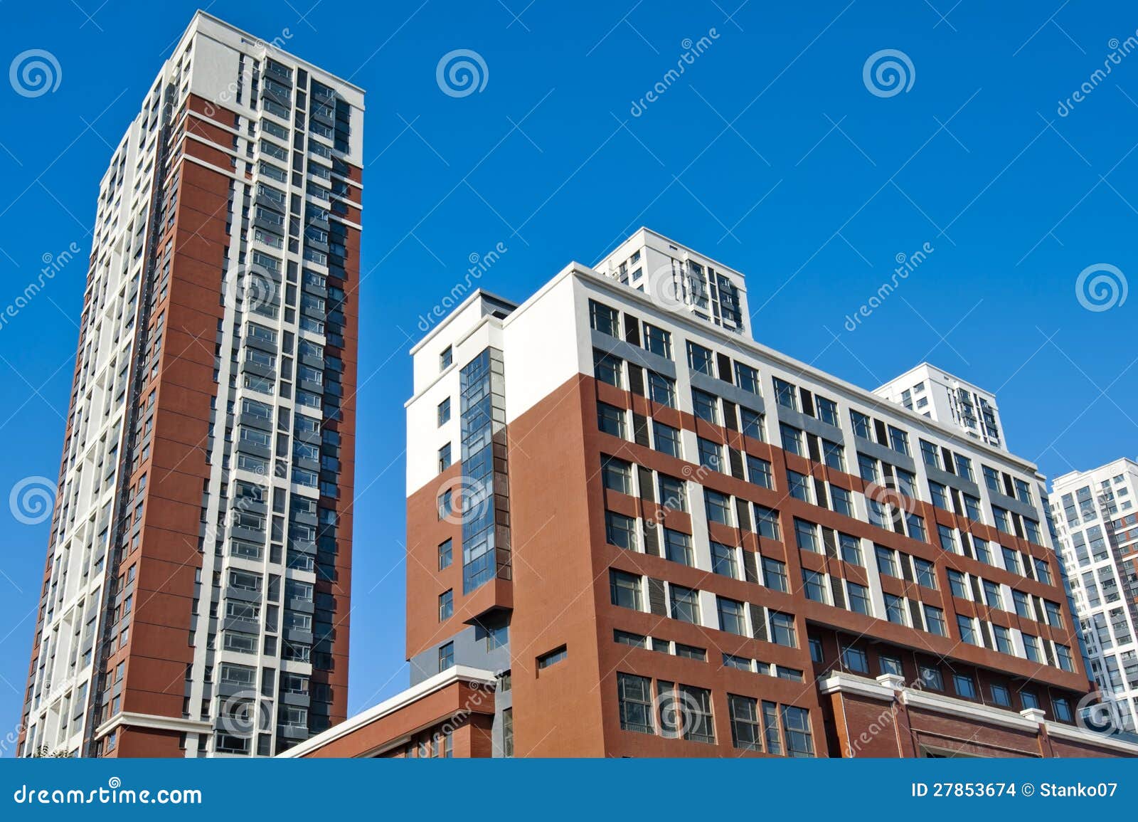 Residential buildings stock photo. Image of azure, architectural - 27853674