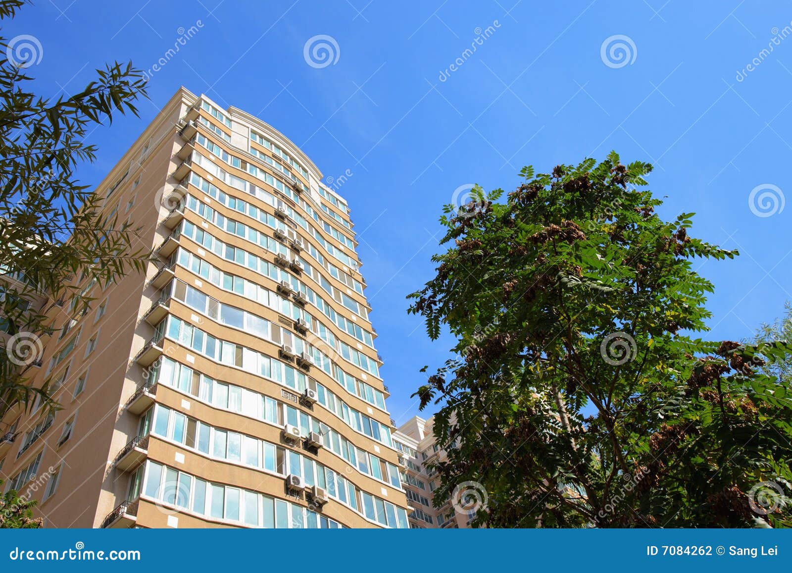 Old Residential Buildings Made Of Concrete And A 70s High Rise Steel ...