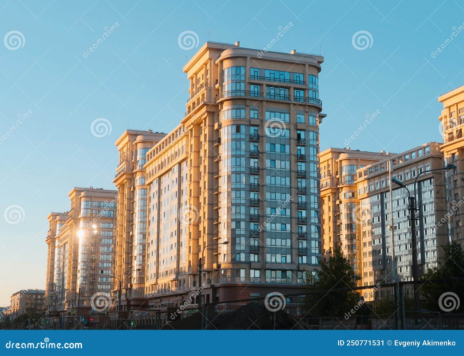 Residential Buildings in a City Block Stock Image - Image of block ...