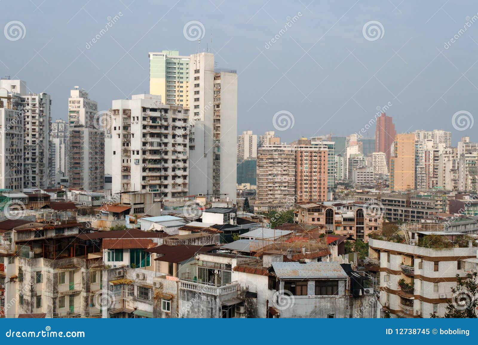 Residential Buildings of Macau Stock Image - Image of extension ...