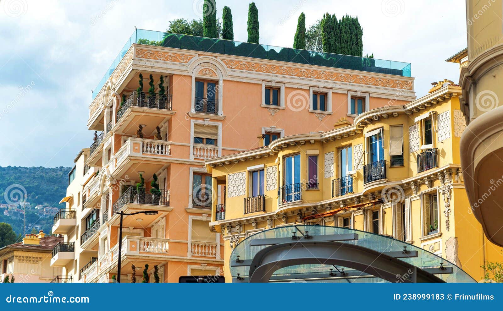 Residential Buildings in Monaco Stock Image - Image of garden, luxury ...