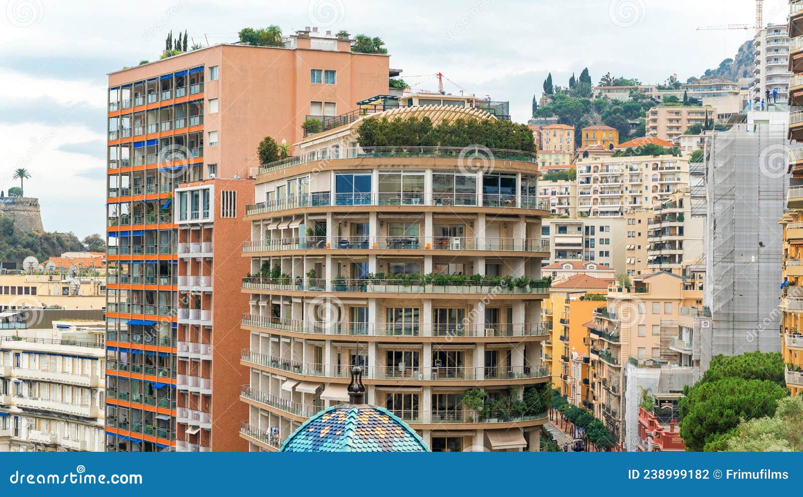 Residential Buildings in Monaco Stock Photo - Image of holiday ...