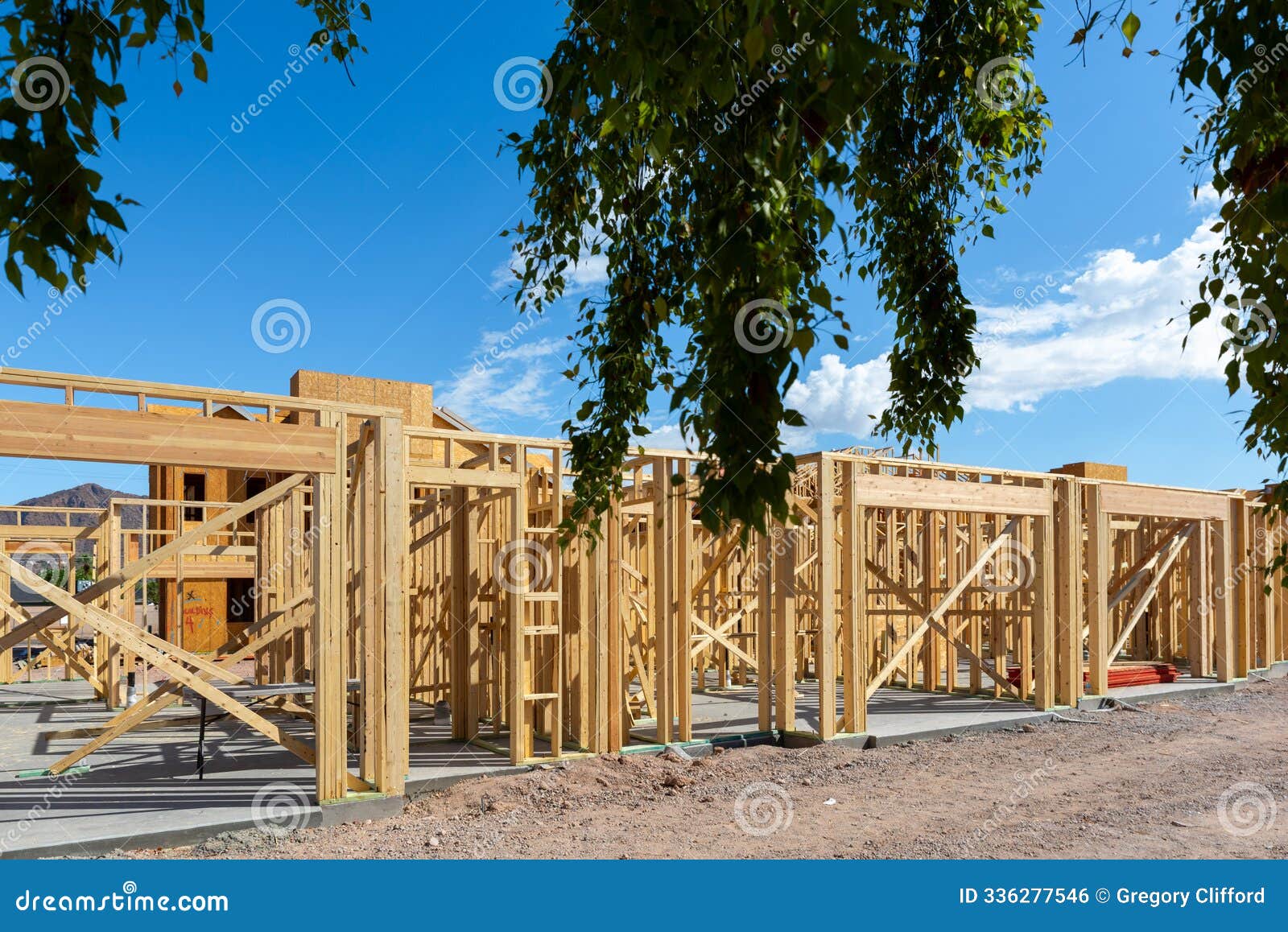 Residential Buildings Under Construction Stock Photo - Image of ...