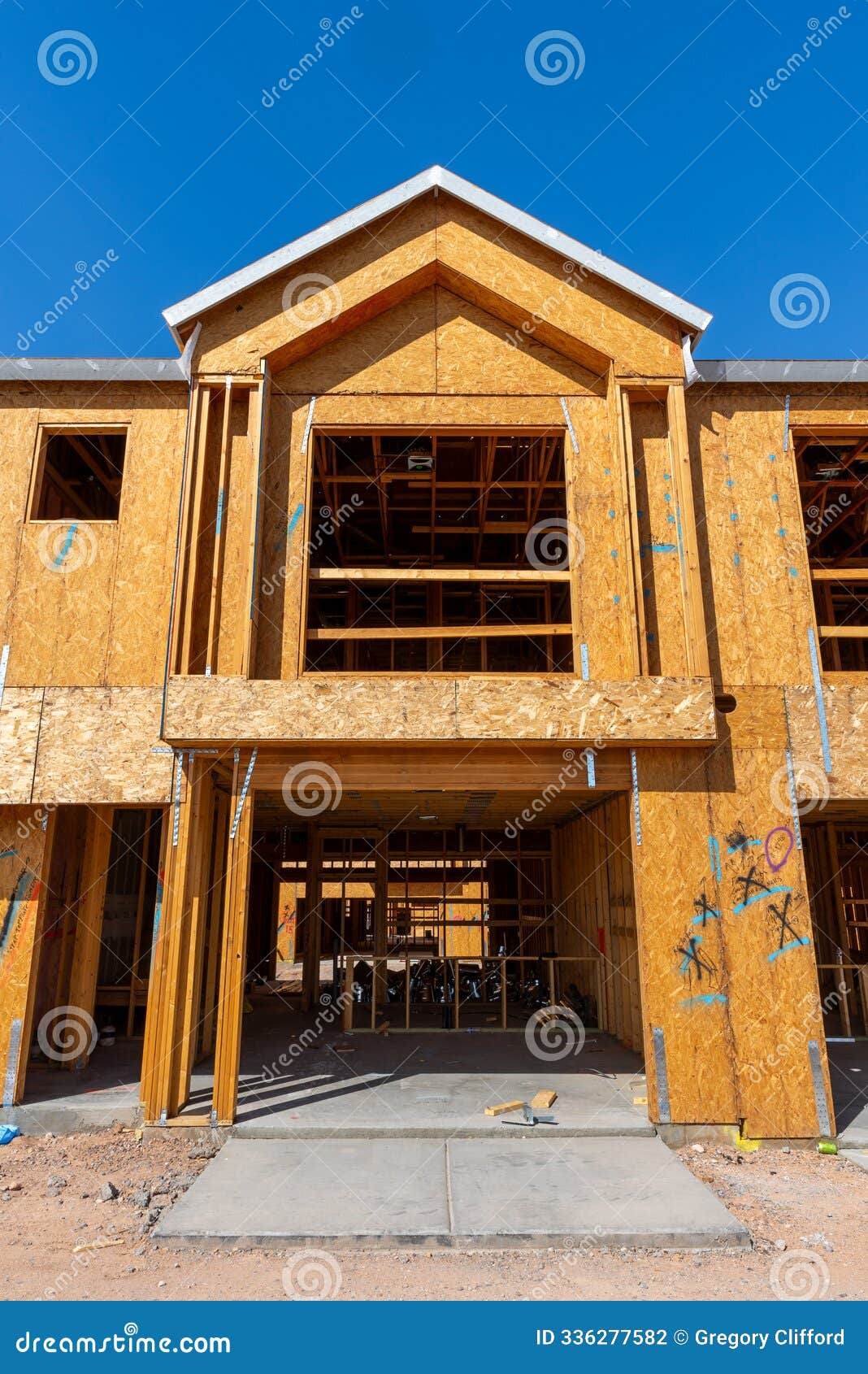 Residential Buildings Under Construction Stock Photo - Image of land ...