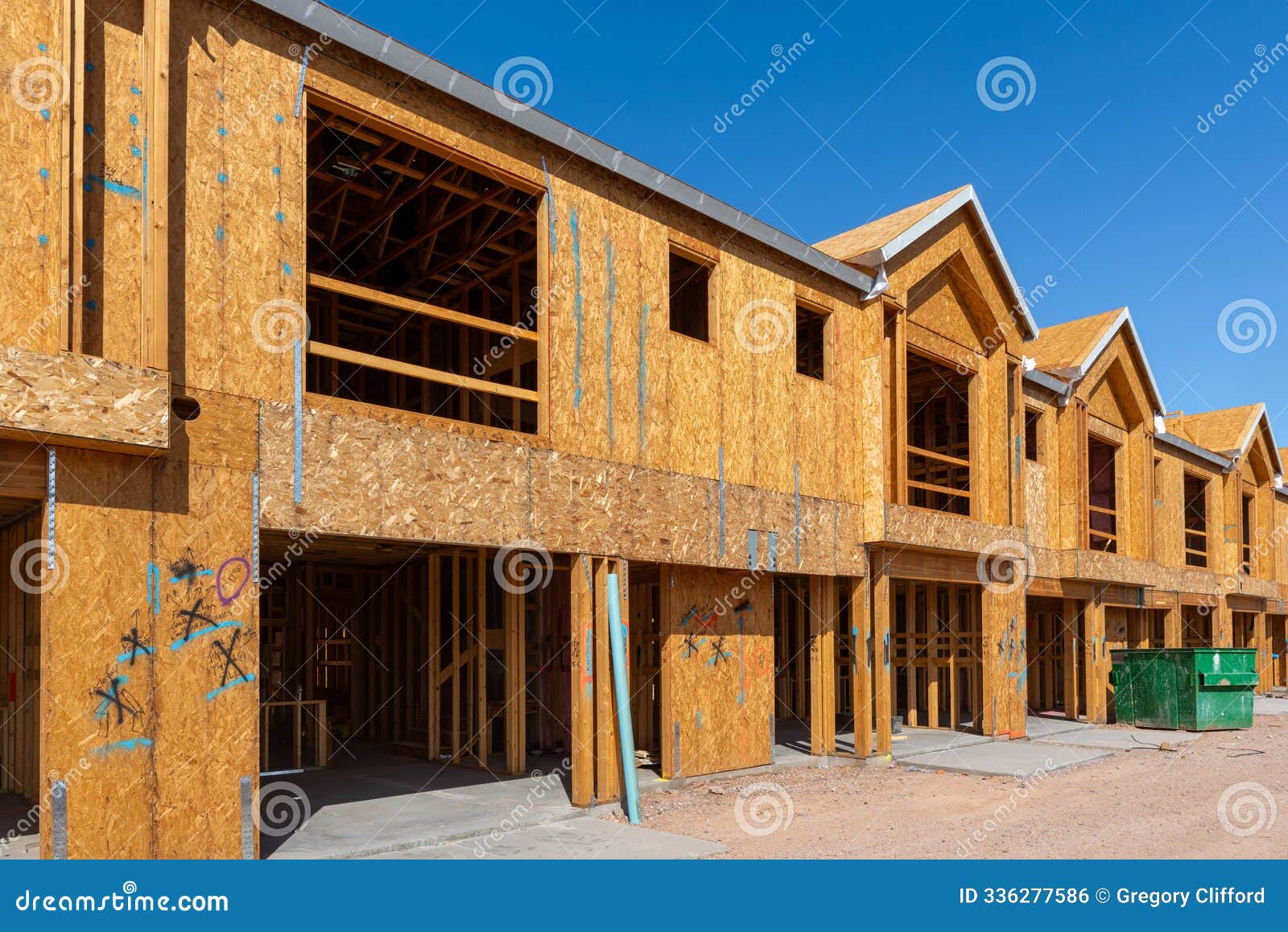 Residential Buildings Under Construction Stock Photo - Image of ...