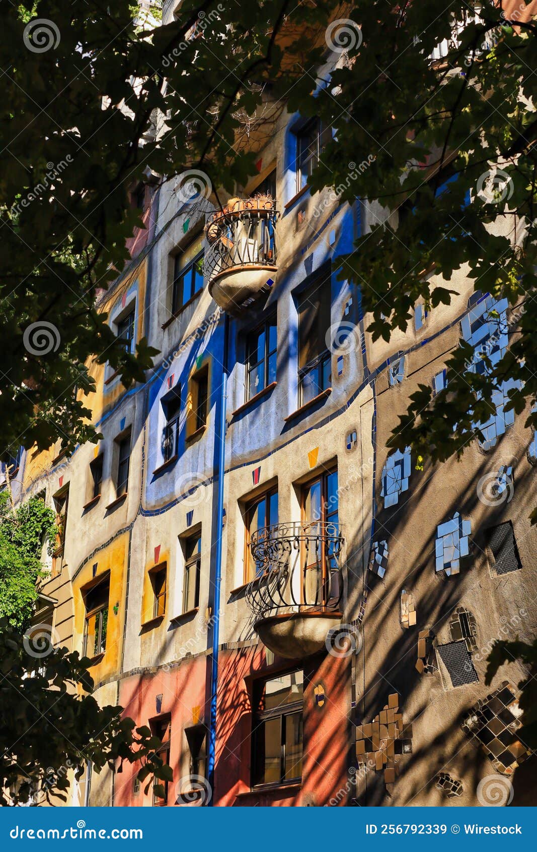 Residential Colorful Building Facade in Vienna Editorial Stock Image ...