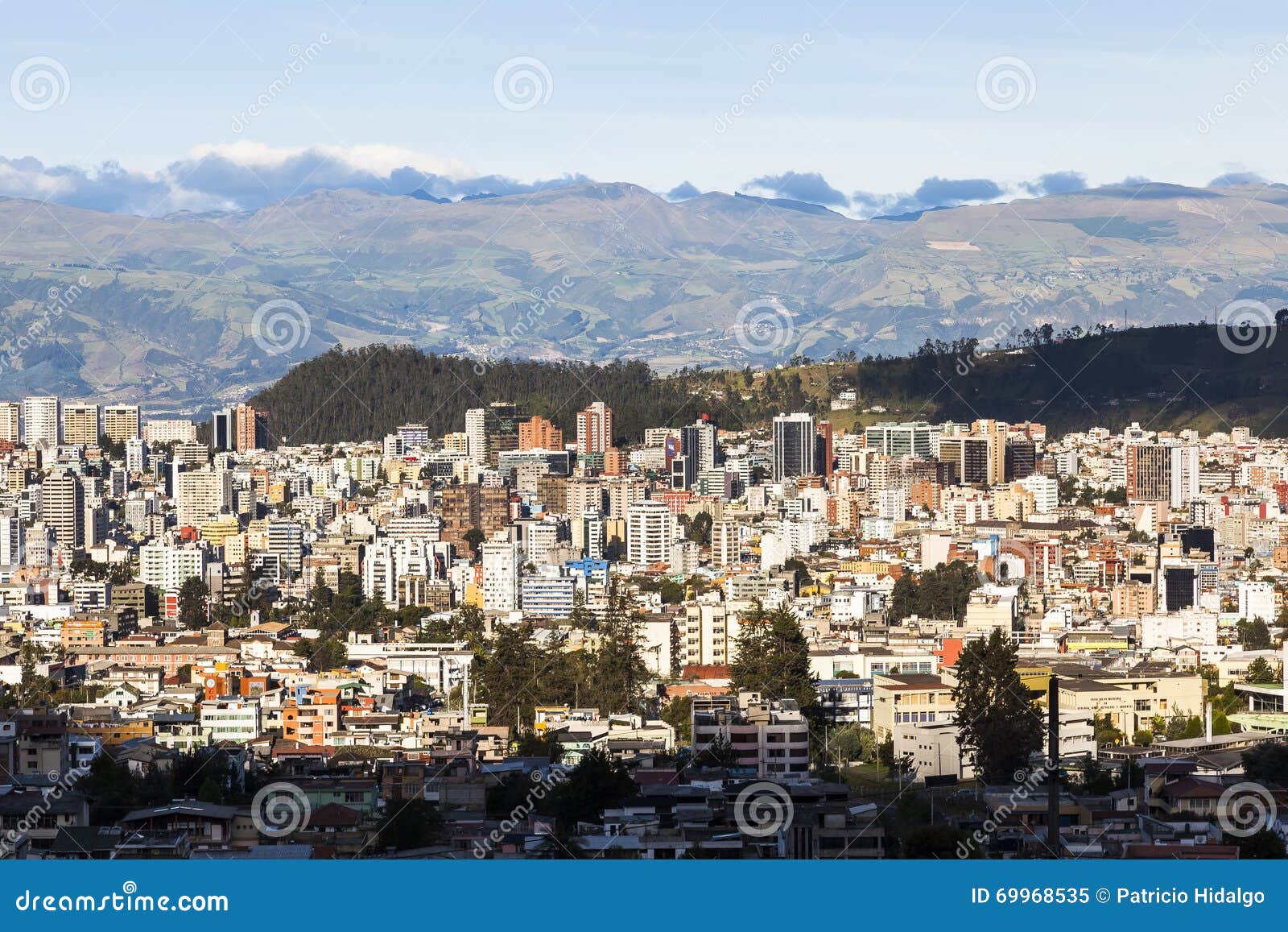 Residential and Commercial Modern Quito Stock Image - Image of light ...