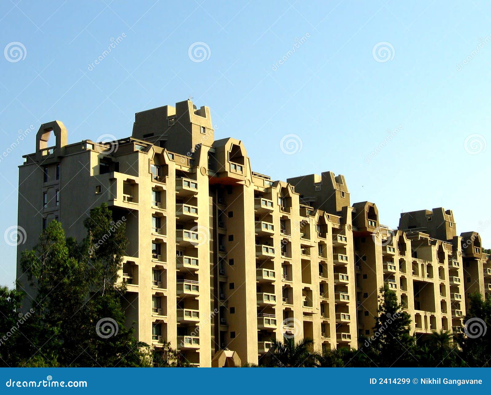 New Residential Complex Under Construction Area With A Developing ...