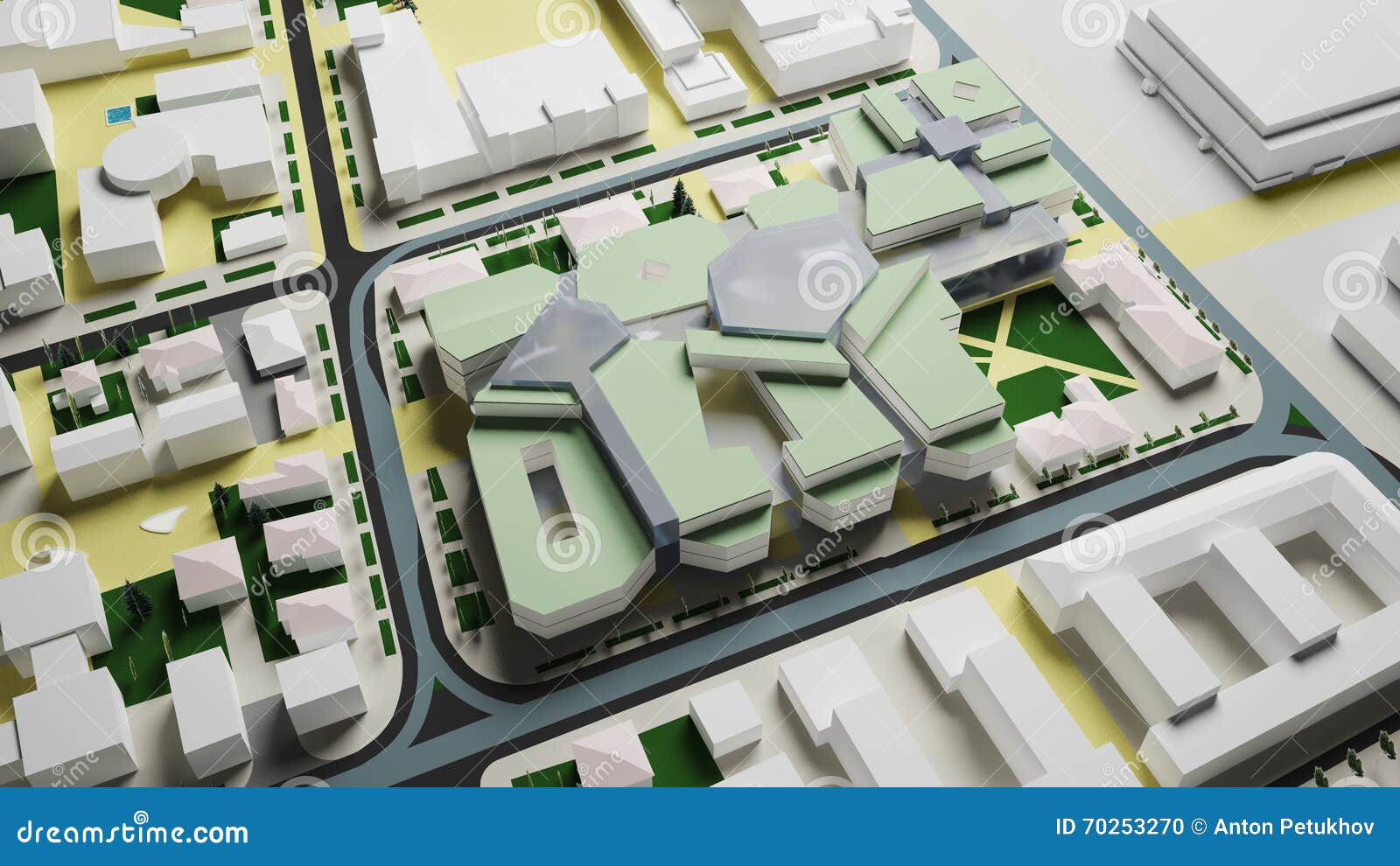 Residential Complex Irkutsk (3d Rendering) Stock Illustration ...
