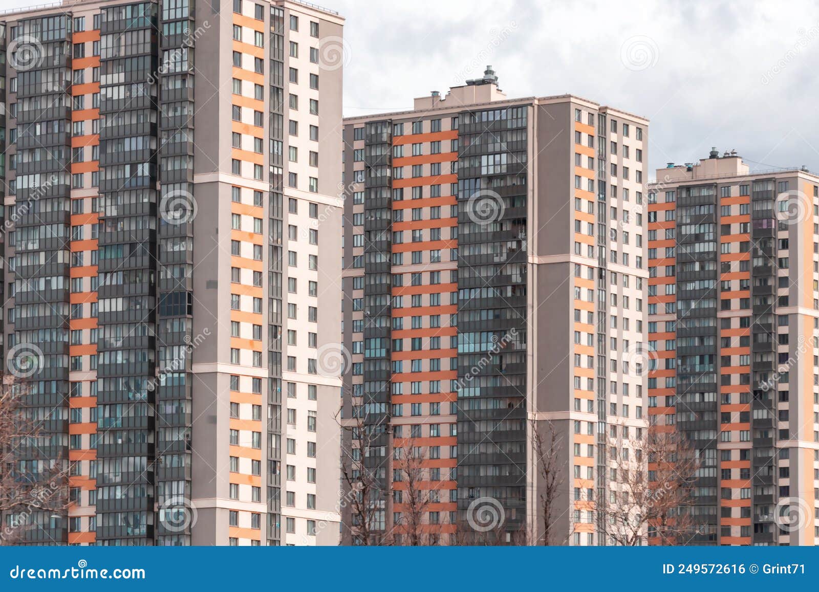 Residential Complex of Modern Construction Stock Photo - Image of ...