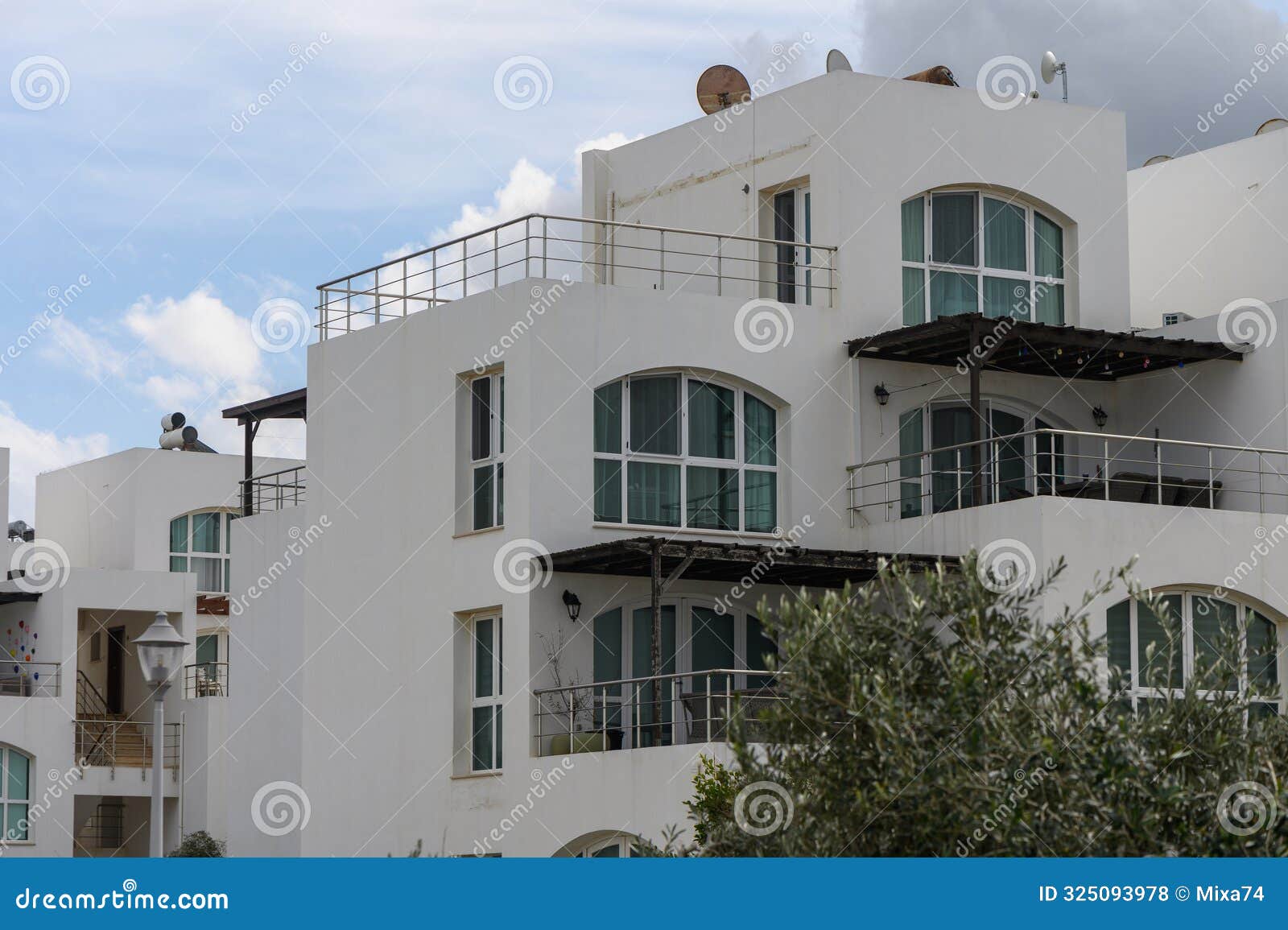 Residential Complex with White Mediterranean Style Villas 2 Stock Photo ...