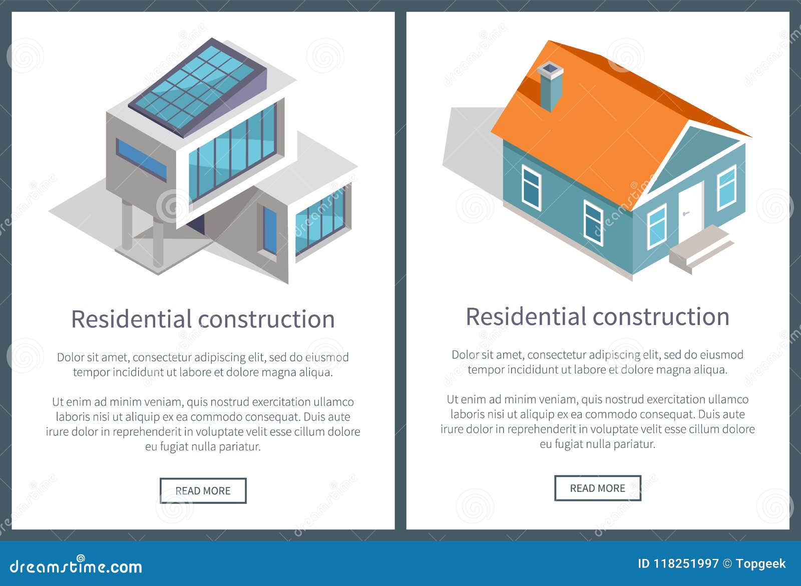 Residential Construction Text Vector Illustration Stock Vector ...