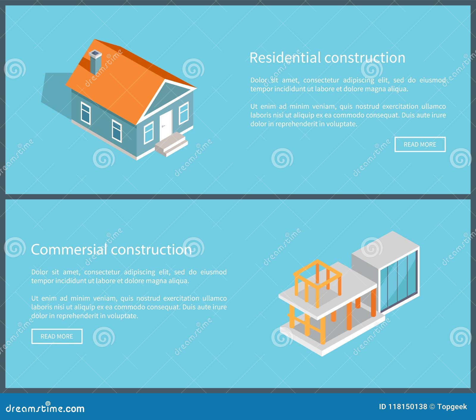 Residential Construction Set Vector Illustration Stock Vector ...