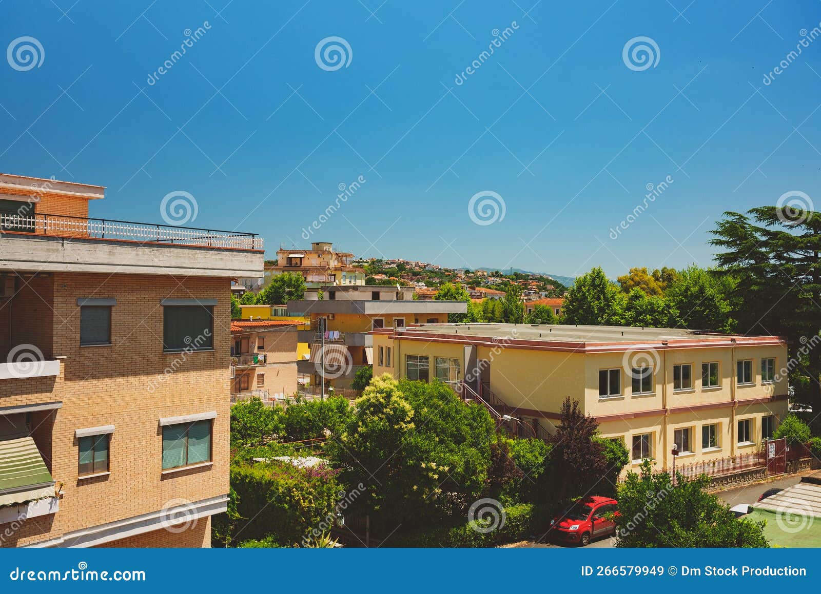 Residential Development in the Town of Scauri Stock Image - Image of ...