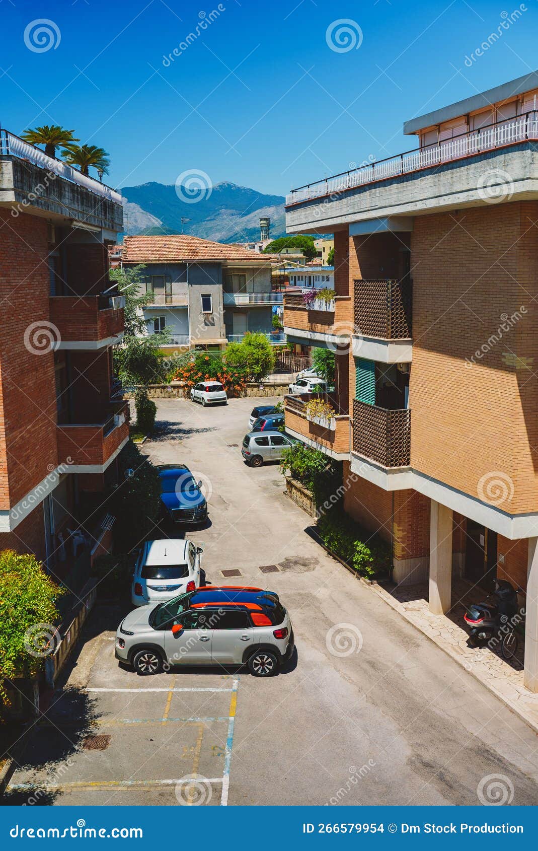 Residential Development in the Town of Scauri Stock Photo - Image of ...