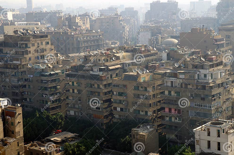 Residential District of Cairo Stock Image - Image of building ...