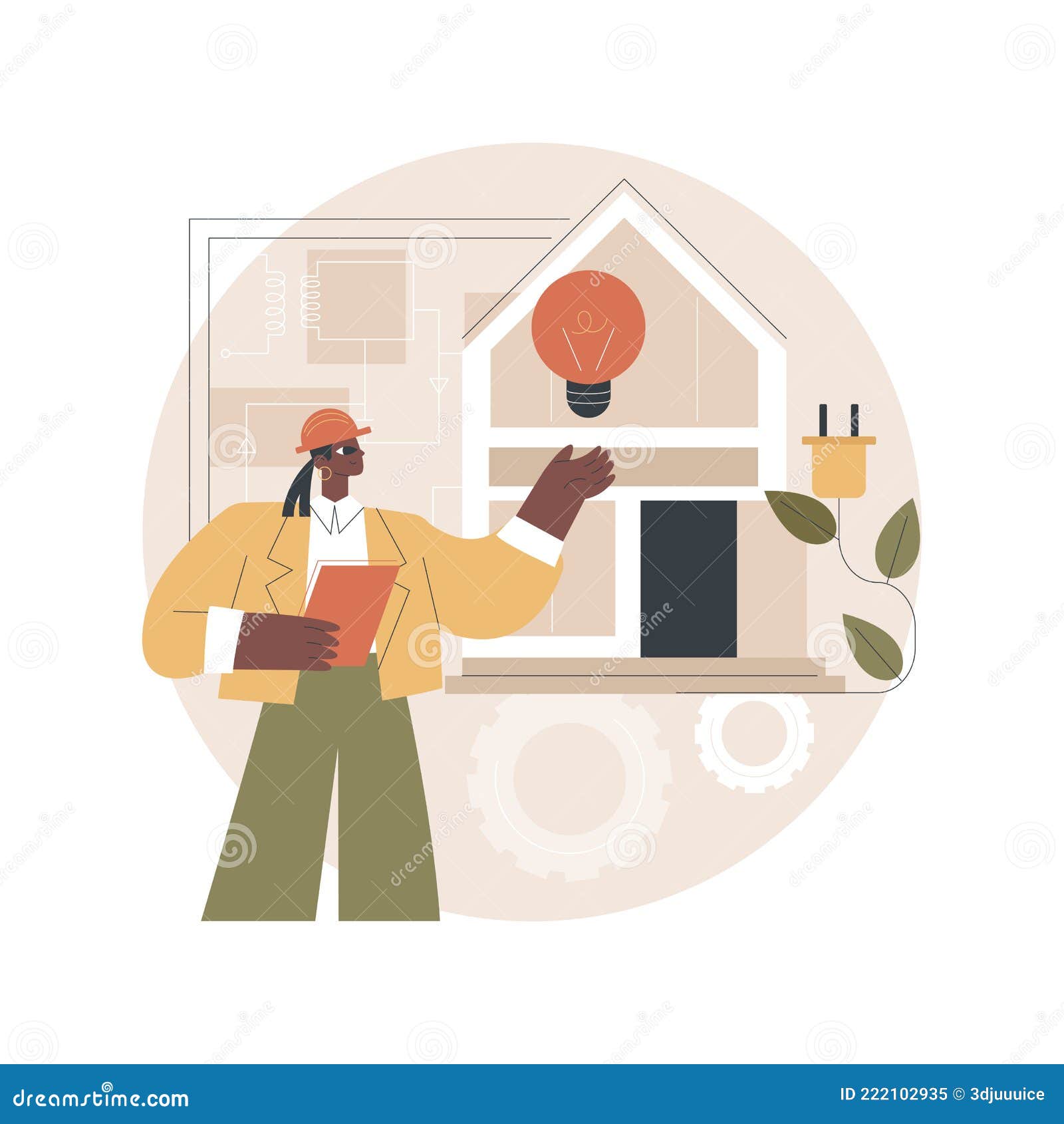 Residential Electrical Construction Abstract Concept Vector ...